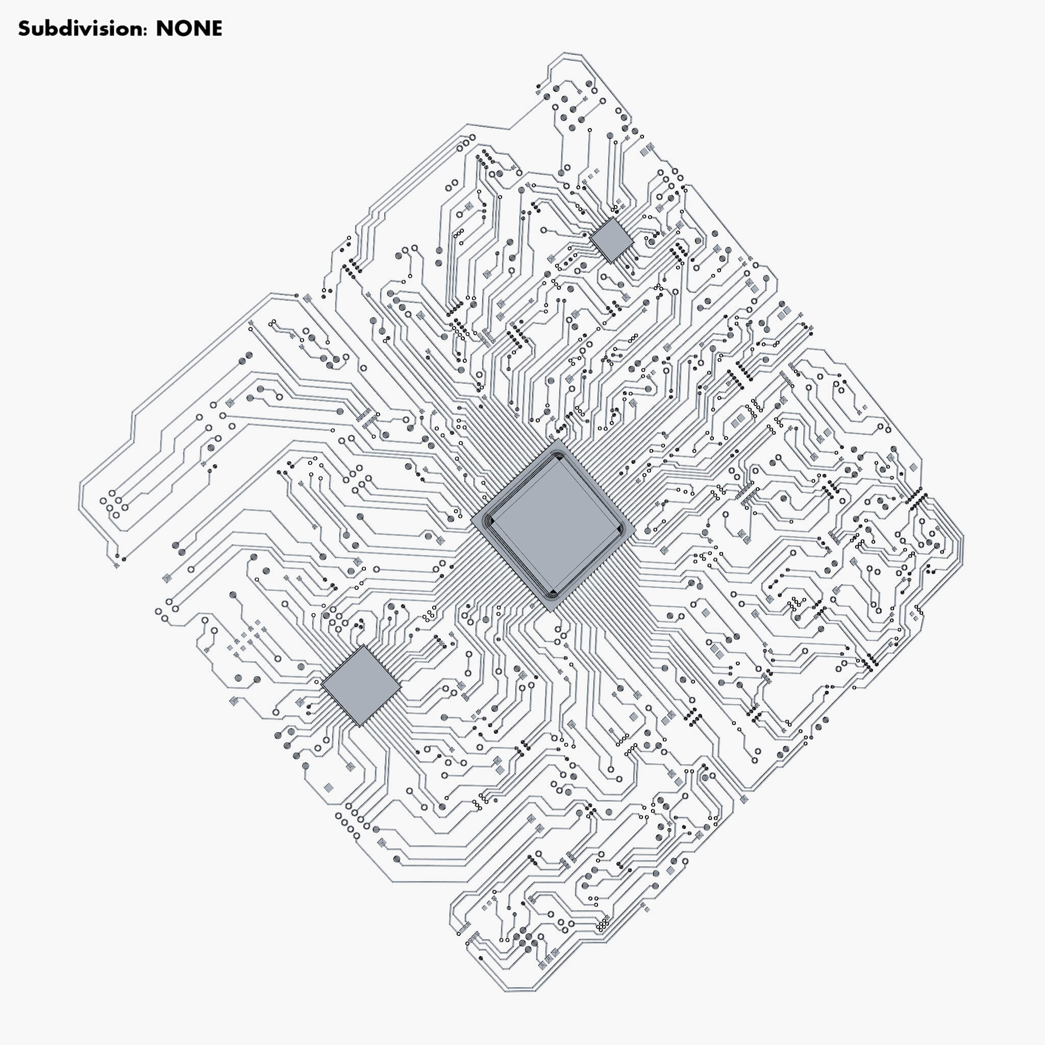 Electronic Circuit Paths Abstract M1 - 3D Model by Zurel