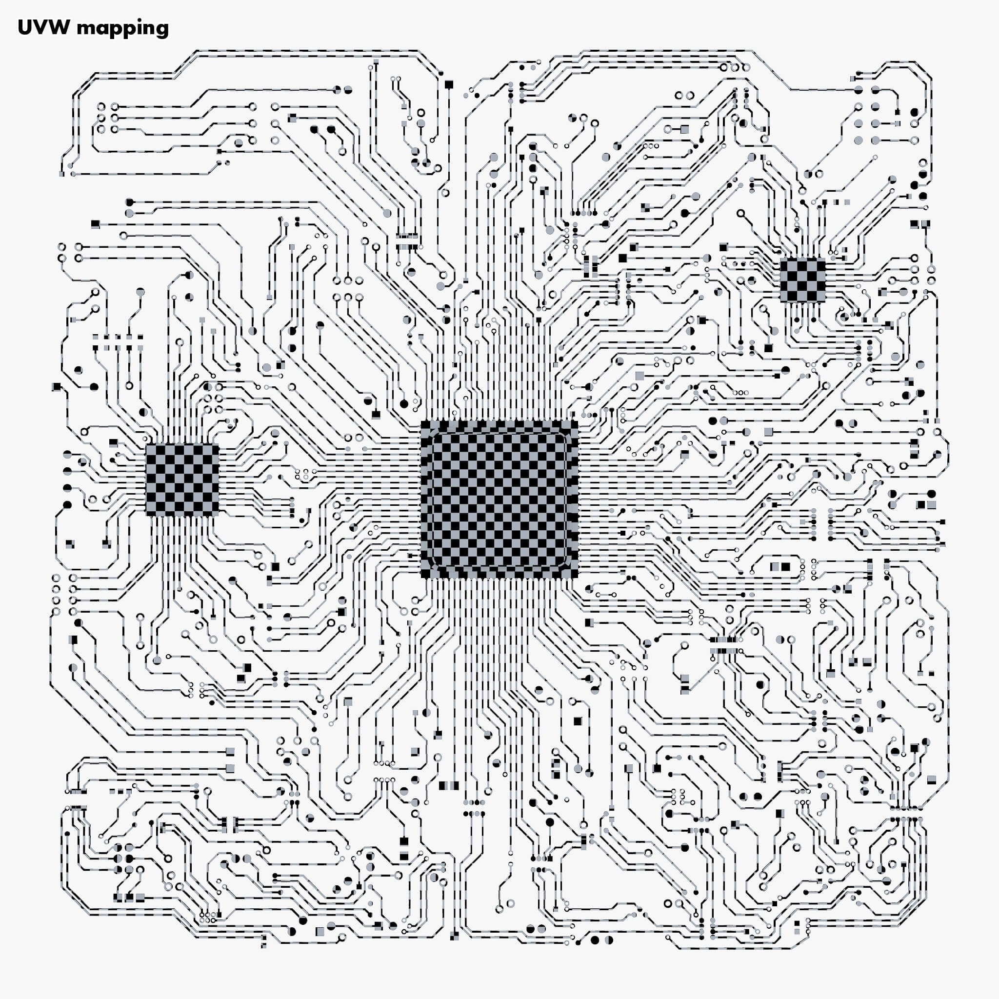 Electronic Circuit Paths Abstract M1 - 3D Model by Zurel