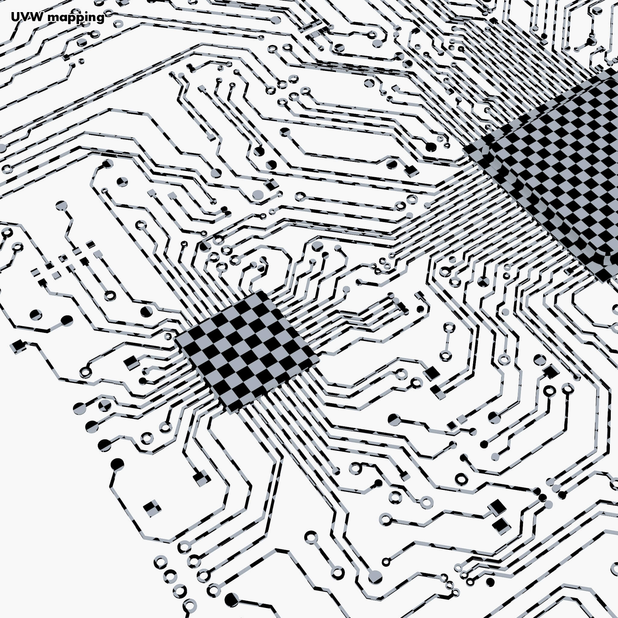 Electronic Circuit Paths Abstract M1 - 3D Model by Zurel