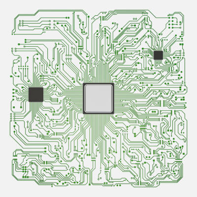 Electronic Circuit Paths Abstract M1 - 3D Model by Zurel