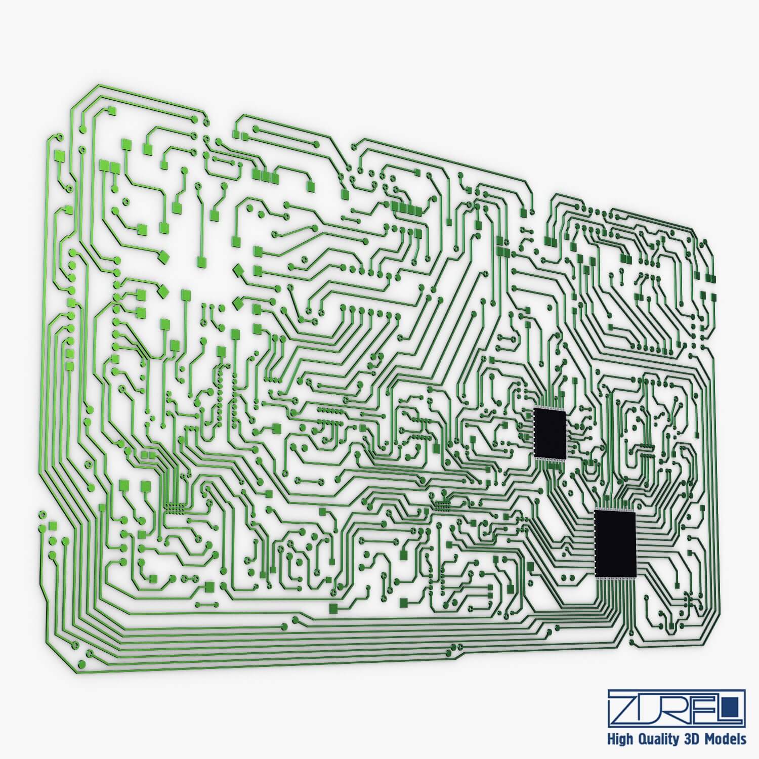 Electronic Circuit V 2 - 3D Model by Zurel