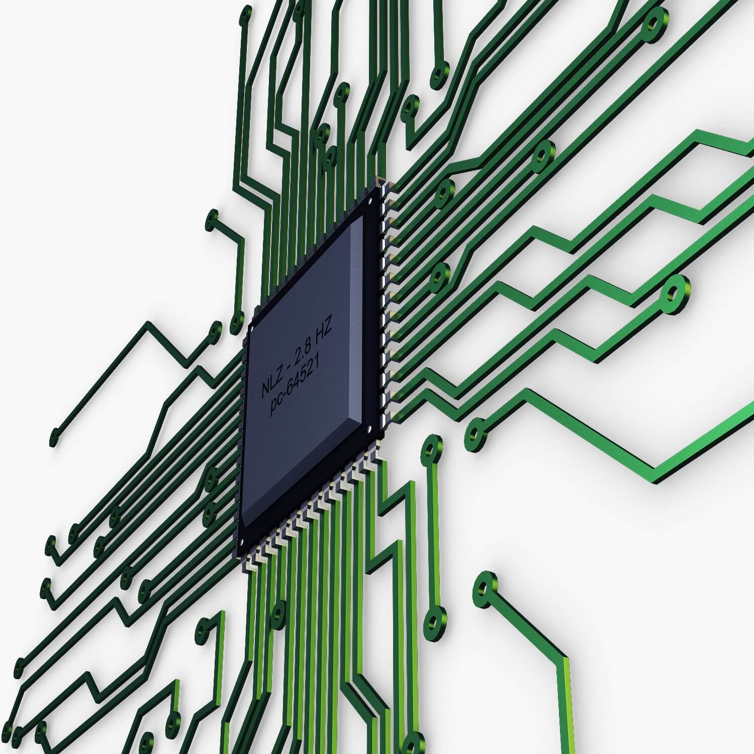 Electronic Circuit V 4 - 3D Model by Zurel