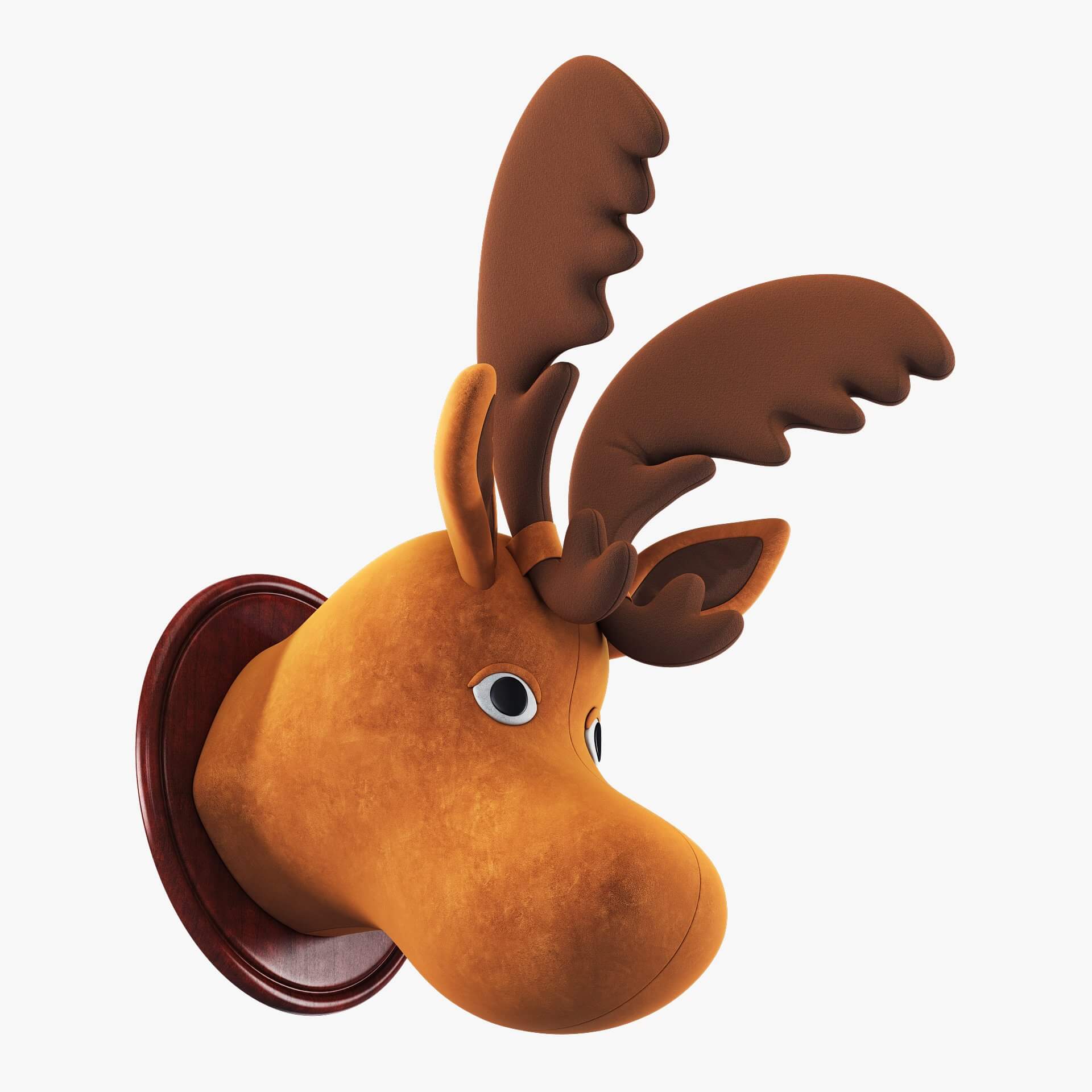 Fabric Moose Head Trophy - 3D Model by Zurel