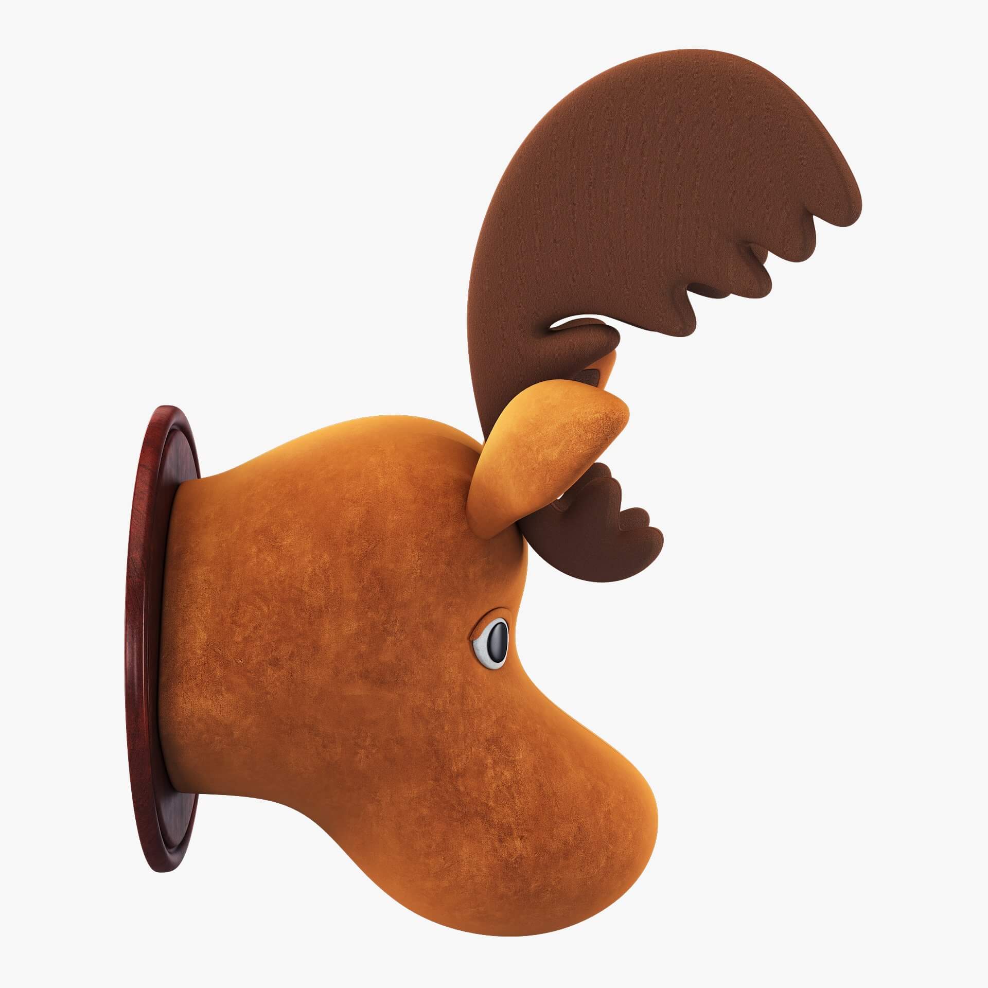 Fabric Moose Head Trophy - 3D Model by Zurel