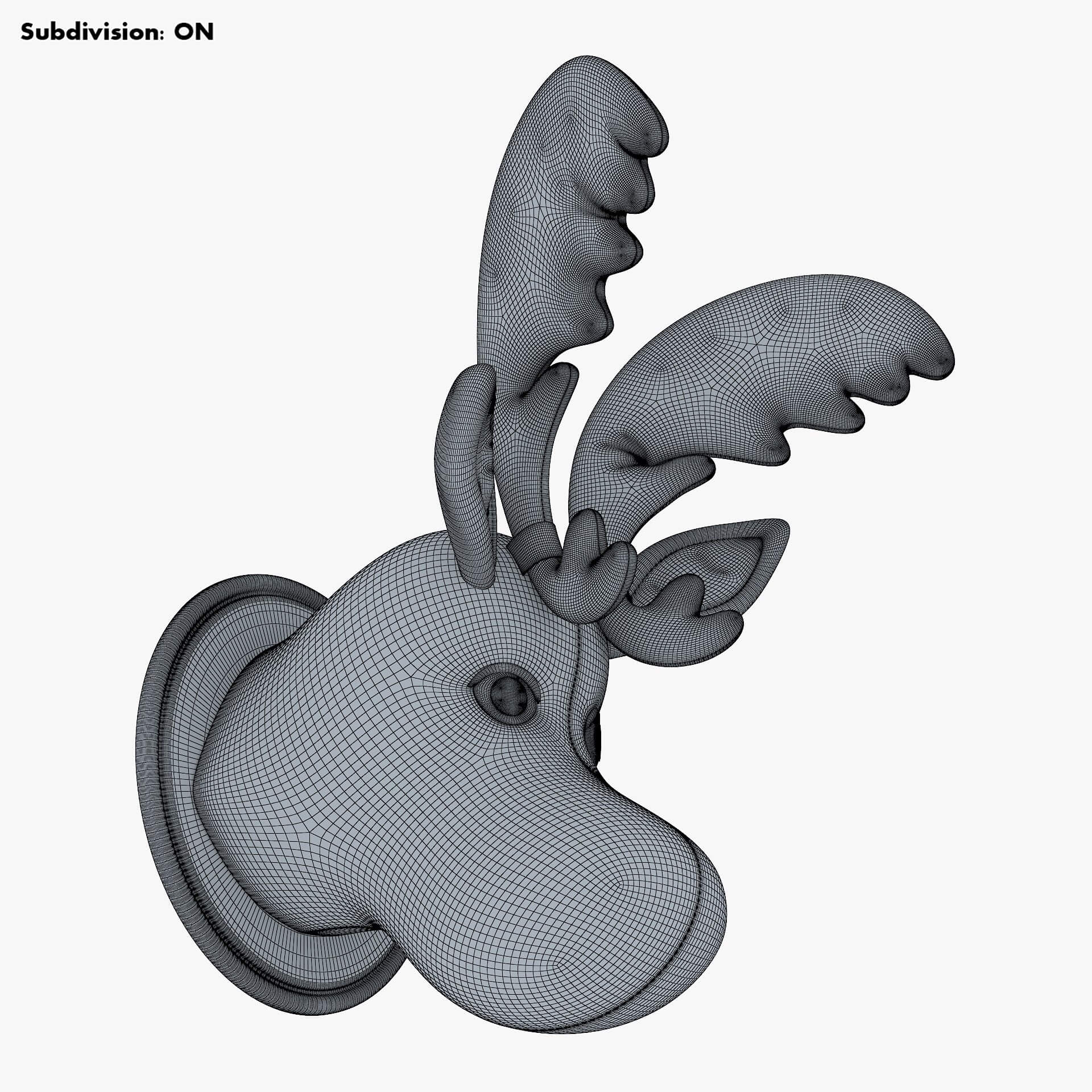 Fabric Moose Head Trophy - 3D Model by Zurel