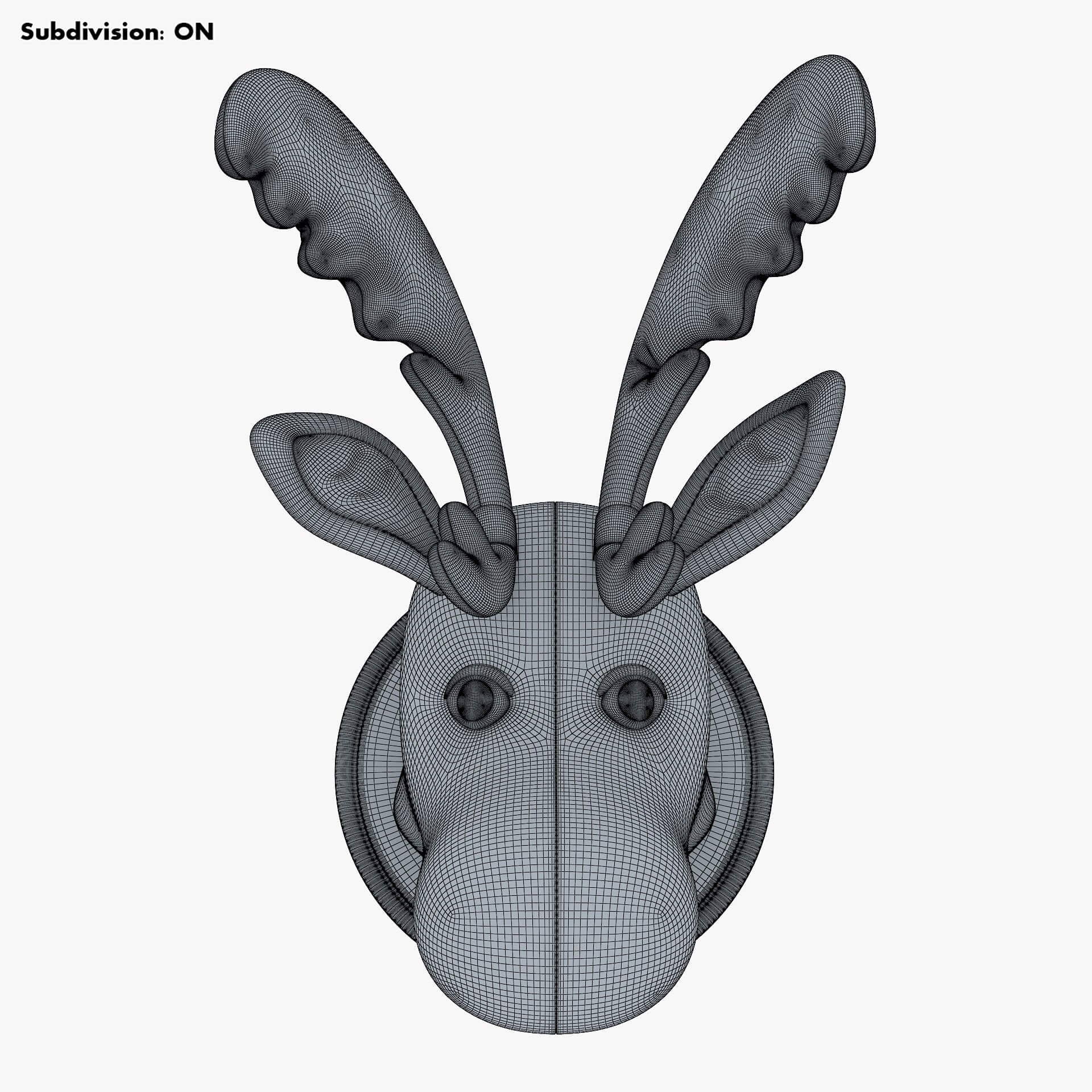 Fabric Moose Head Trophy - 3D Model by Zurel