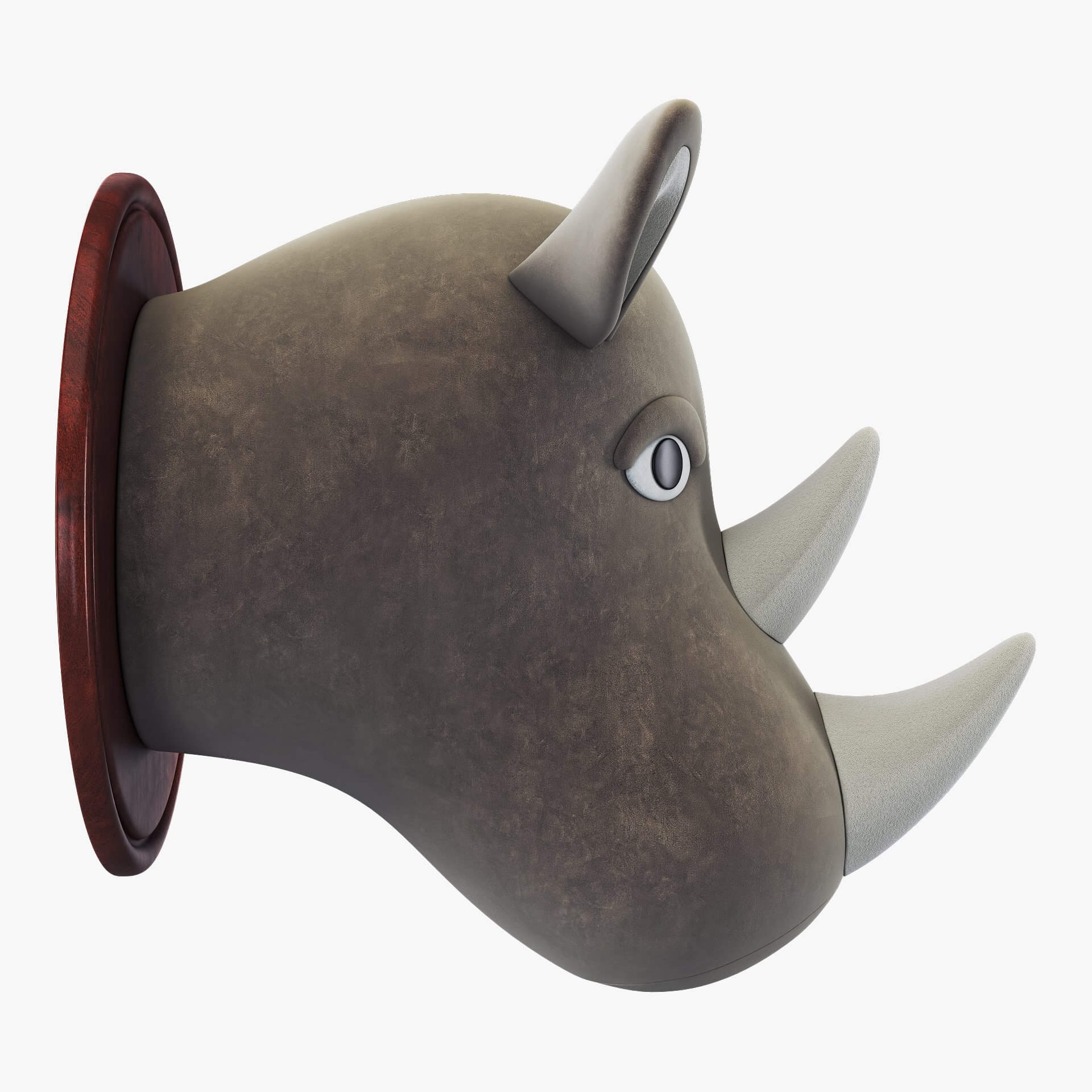 Fabric Rhinoceros Head Trophy - 3D Model by Zurel