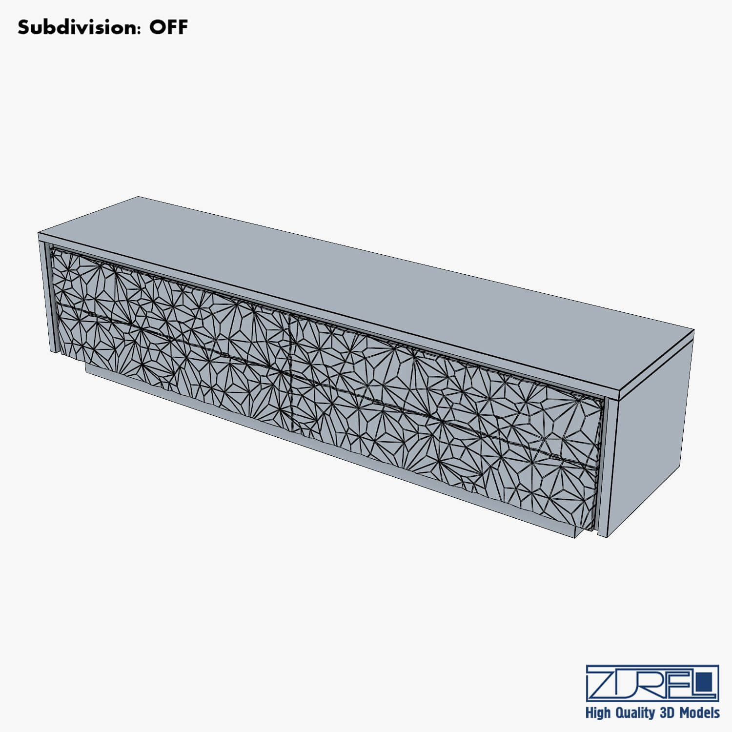 Fendi TV Console Stand - 3D Model by Zurel