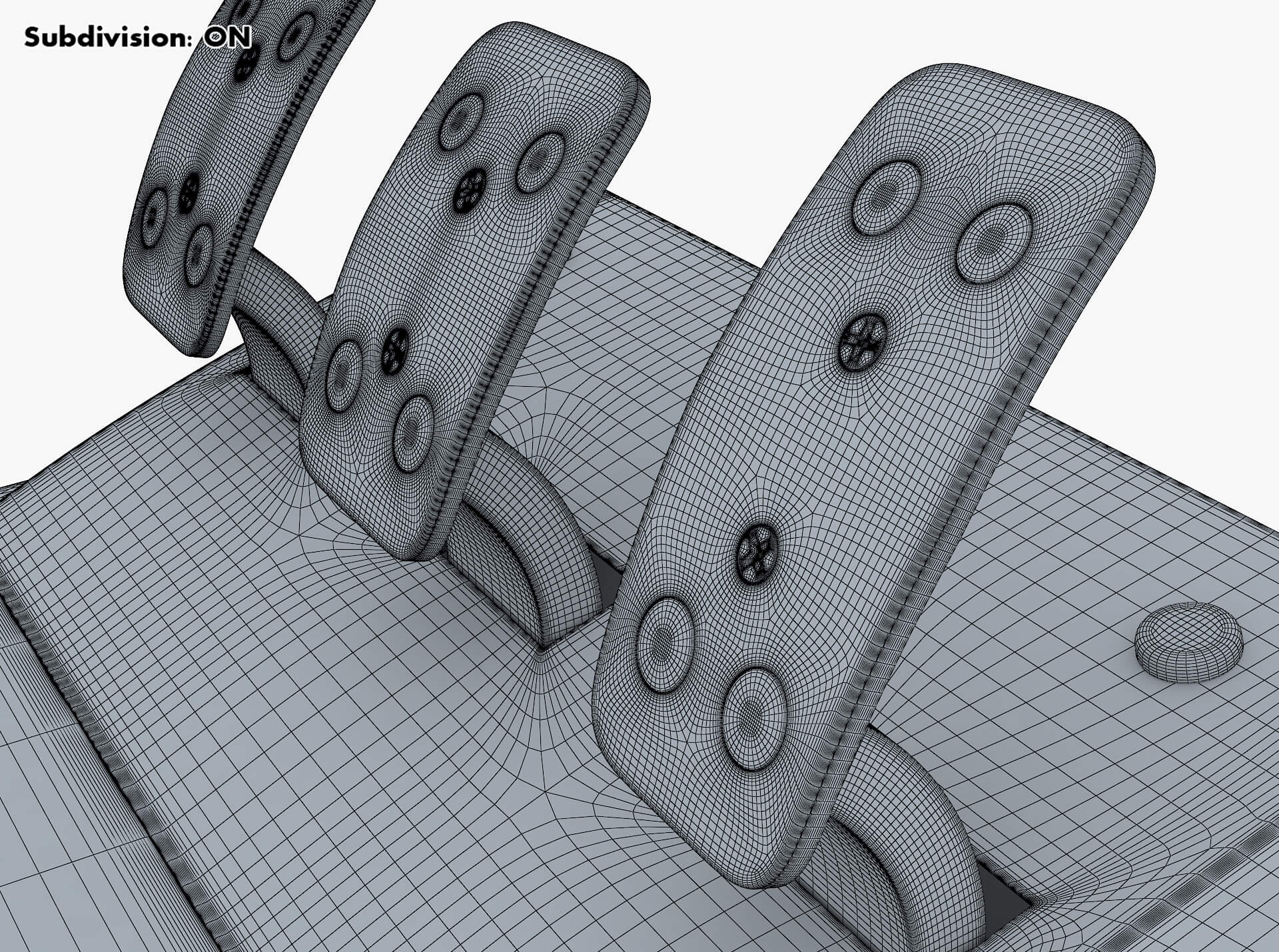 Game Simulator Car Pedals M 1 - 3D Model by Zurel