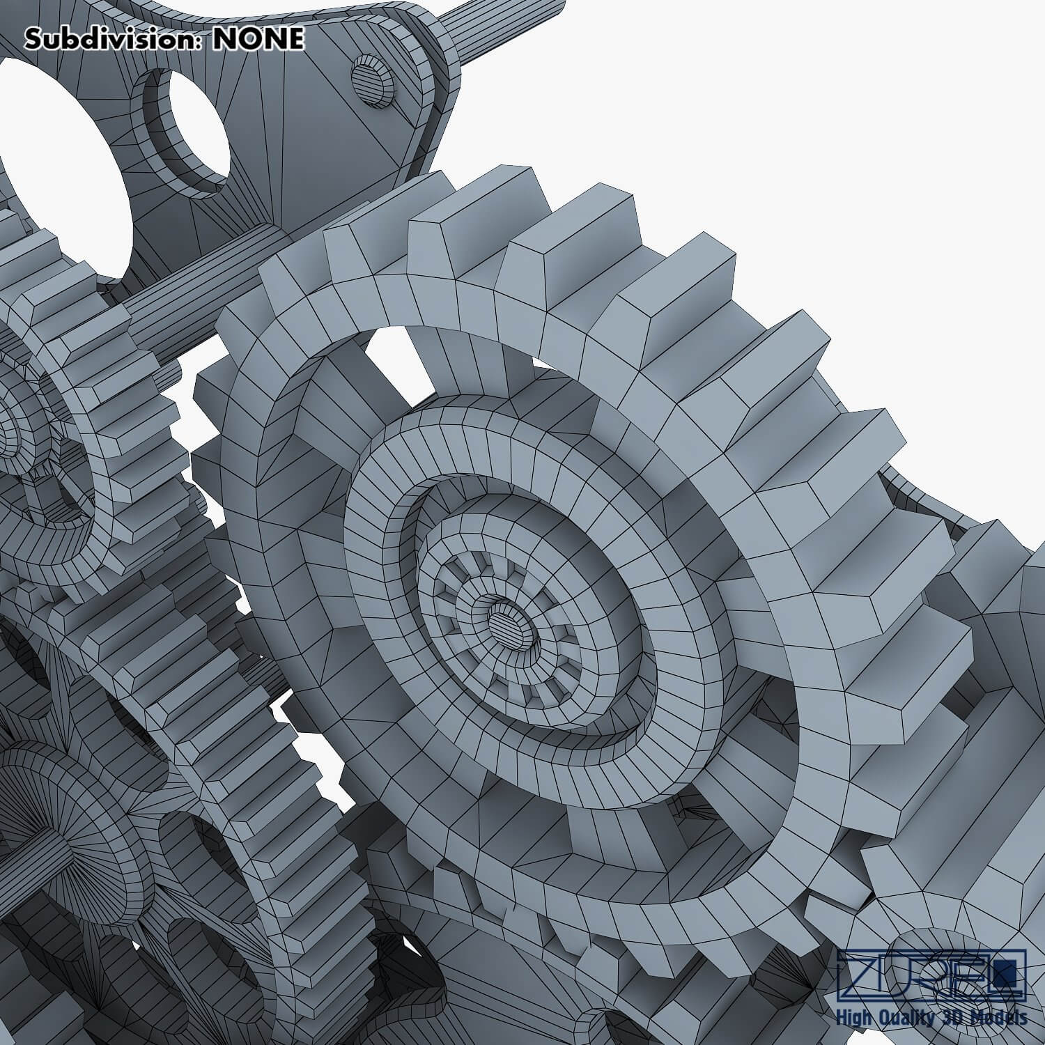Gear Mechanism V 1 - 3D Model by Zurel