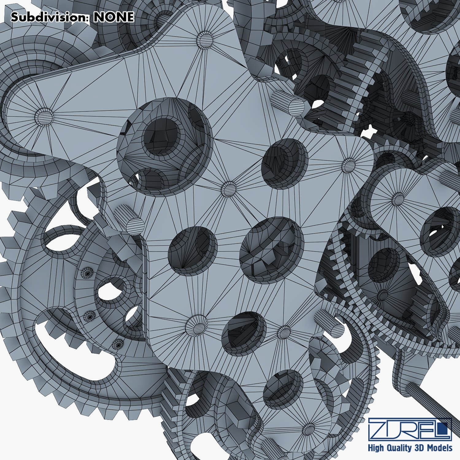 Gear Mechanism V 1 - 3D Model by Zurel