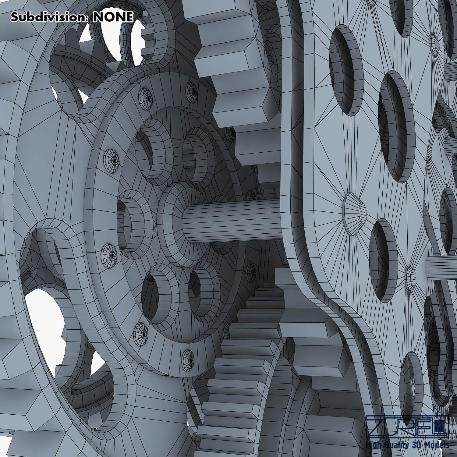 Gear Mechanism V 1 - 3D Model by Zurel