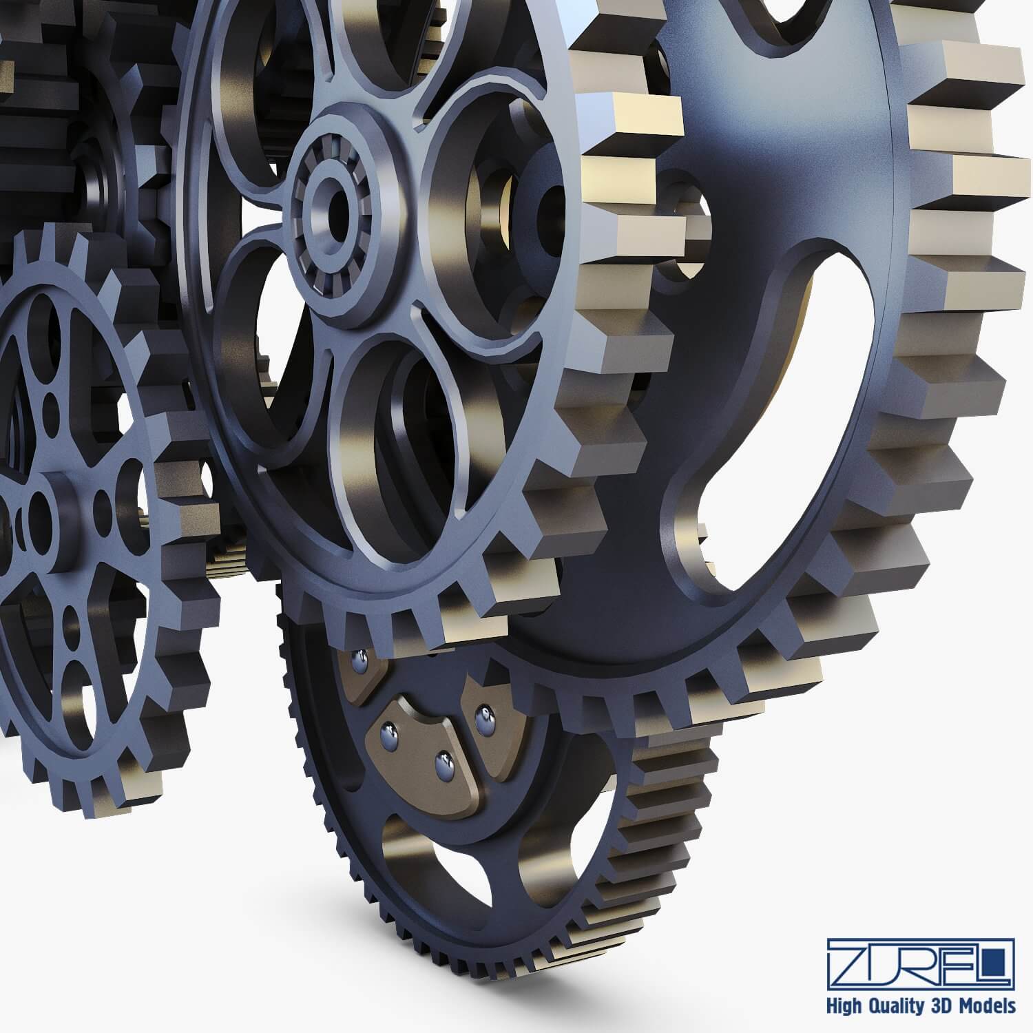 Gear Mechanism V 2 - 3D Model by Zurel