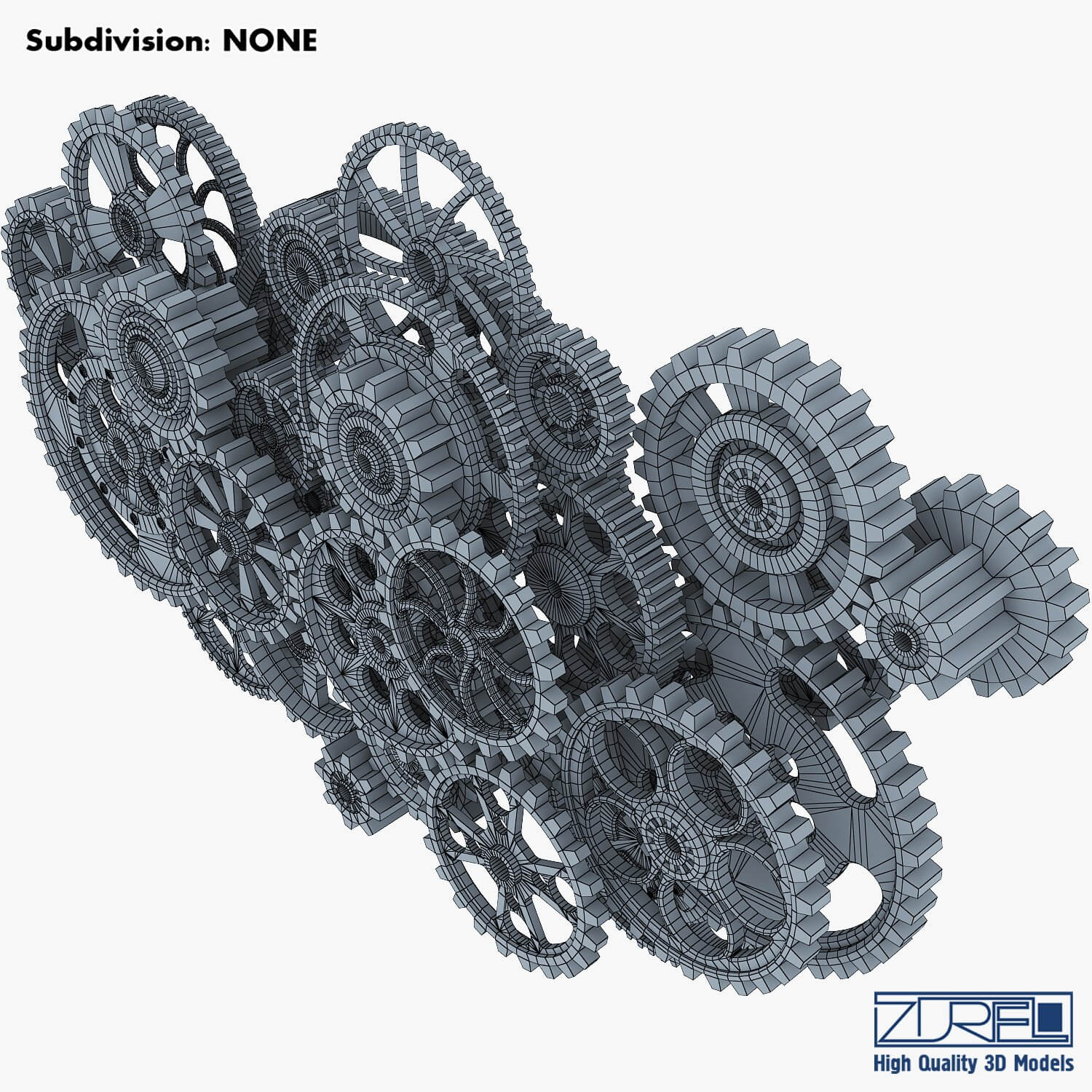 Gear Mechanism V 2 - 3D Model by Zurel