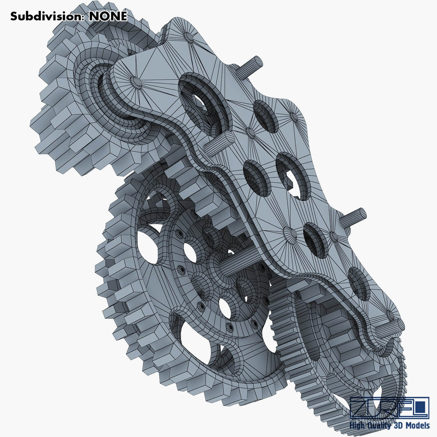 Gear Mechanism V 3 - 3D Model by Zurel