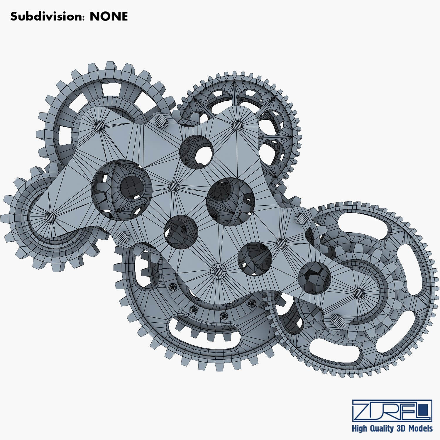 Gear Mechanism V 3 - 3D Model by Zurel
