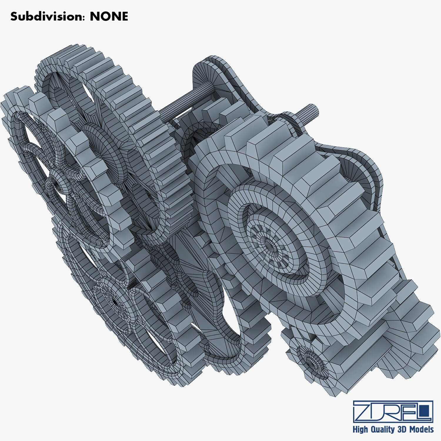 Gear Mechanism V 3 - 3D Model by Zurel