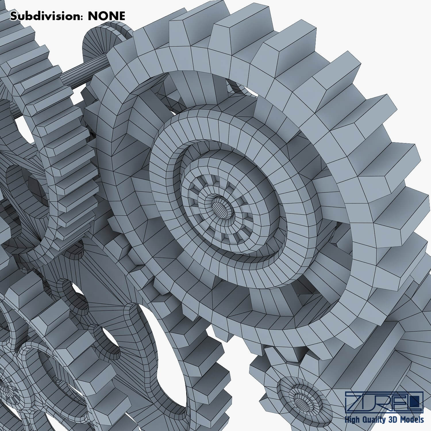 Gear Mechanism V 3 - 3D Model by Zurel