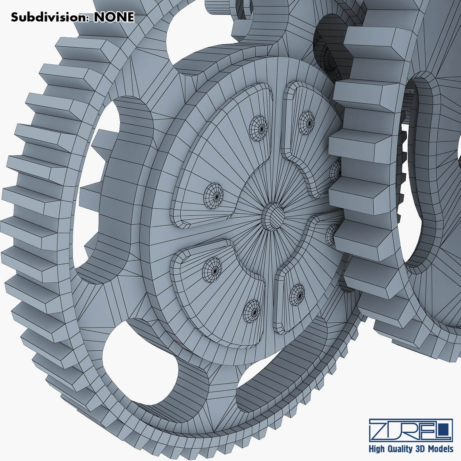 Gear Mechanism V 3 - 3D Model by Zurel