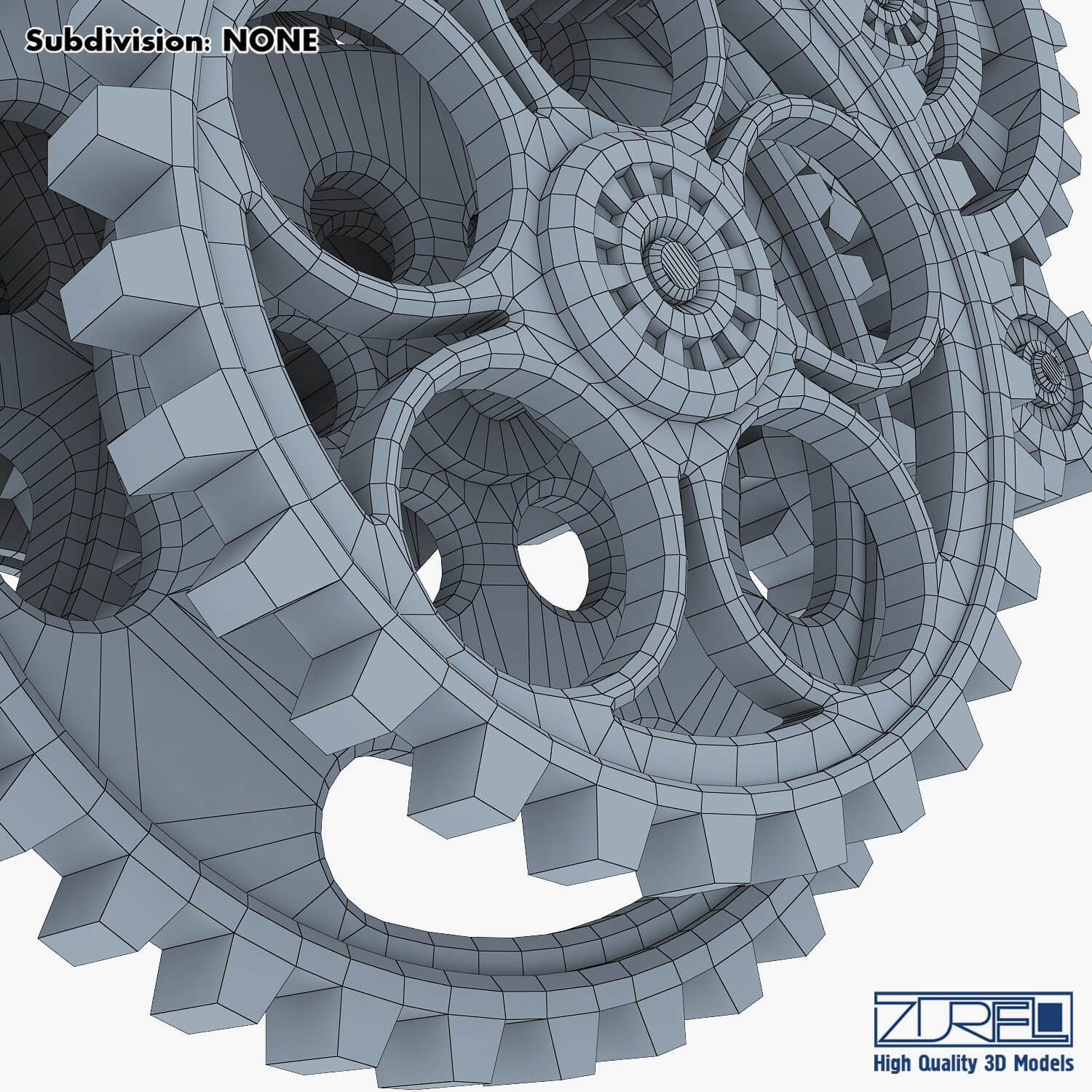 Gear Mechanism V 3 - 3D Model by Zurel