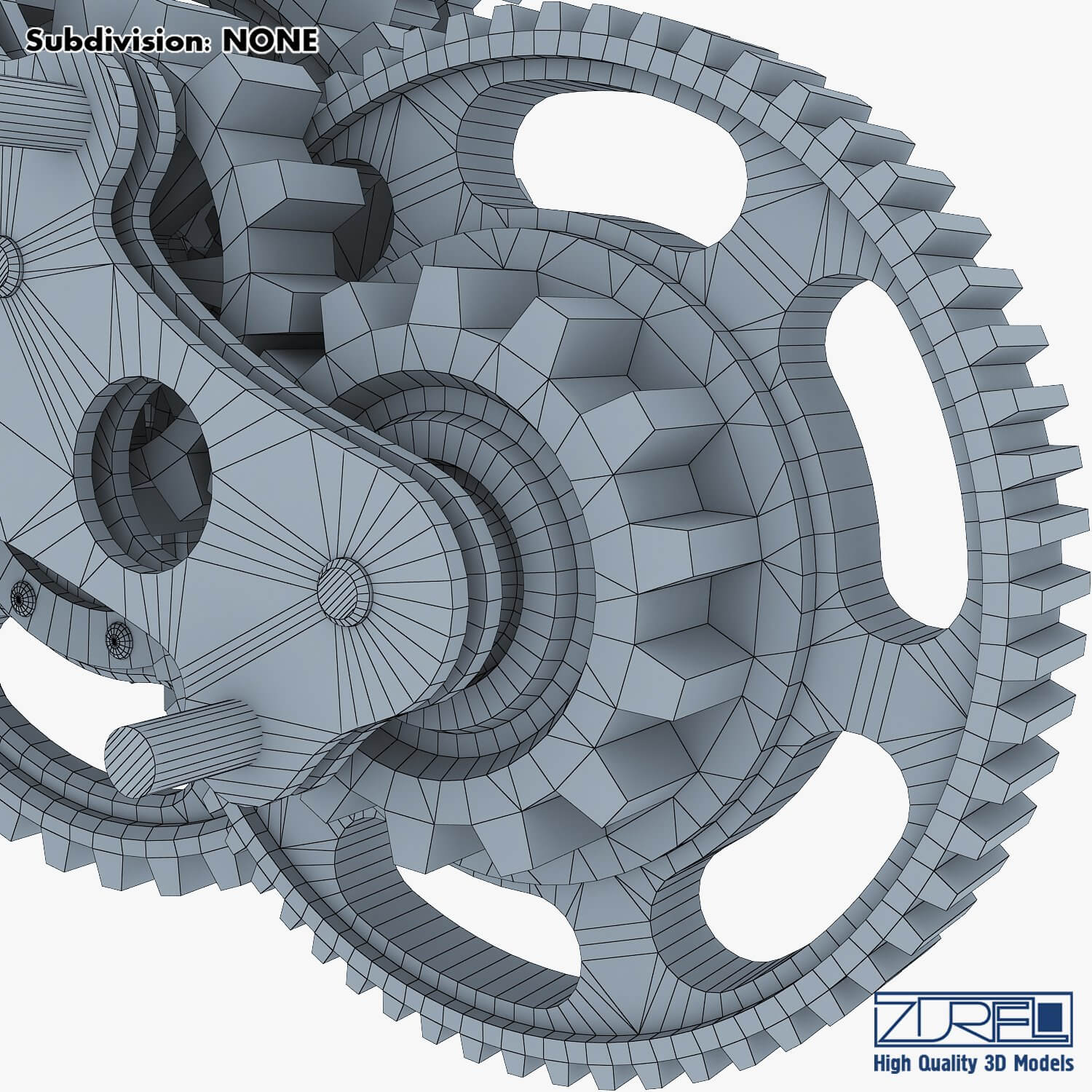 Gear Mechanism V 3 - 3D Model by Zurel