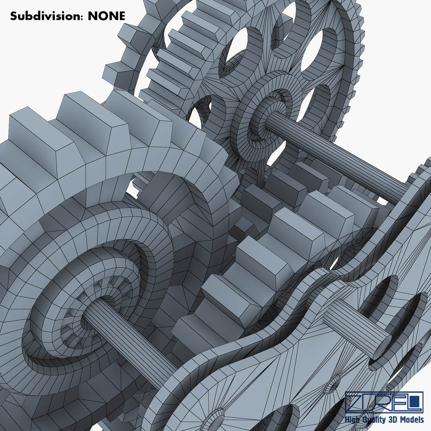 Gear Mechanism V 3 - 3D Model by Zurel