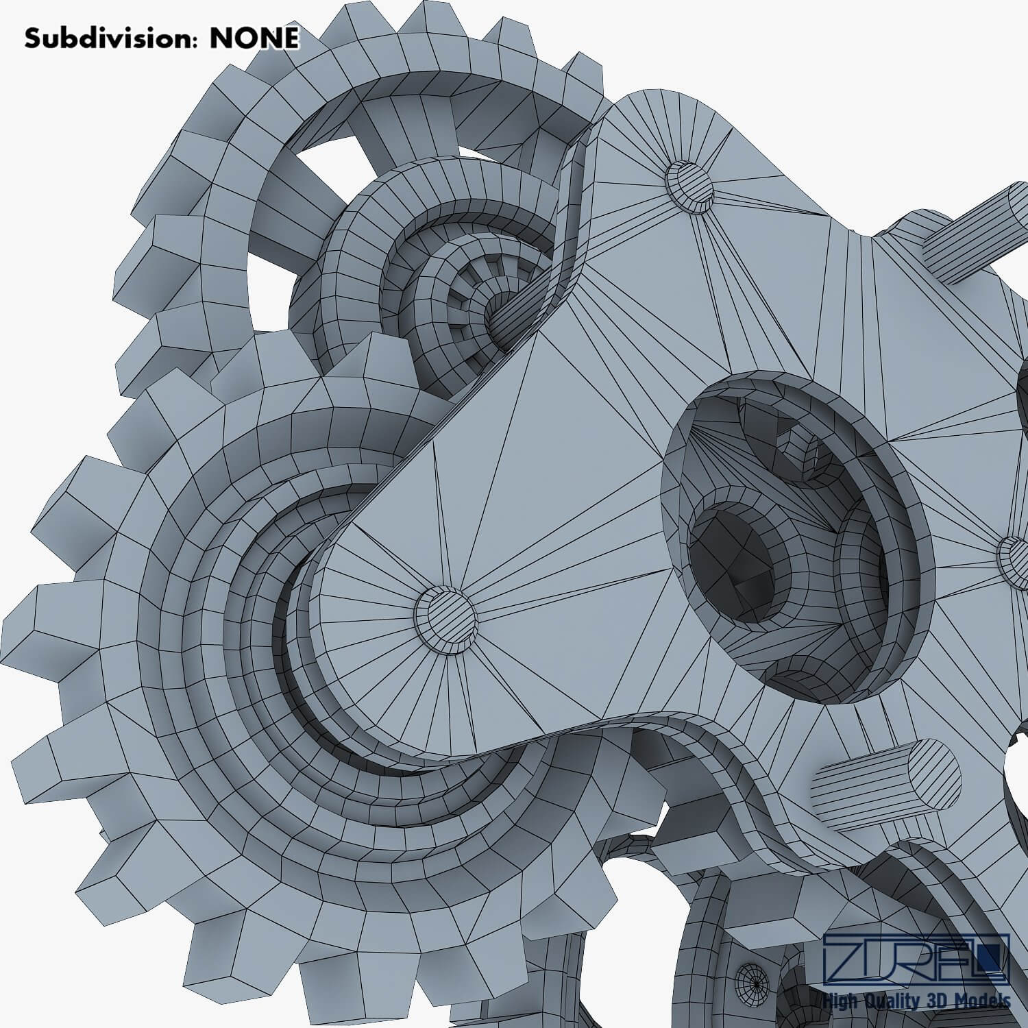 Gear Mechanism V 3 - 3D Model by Zurel