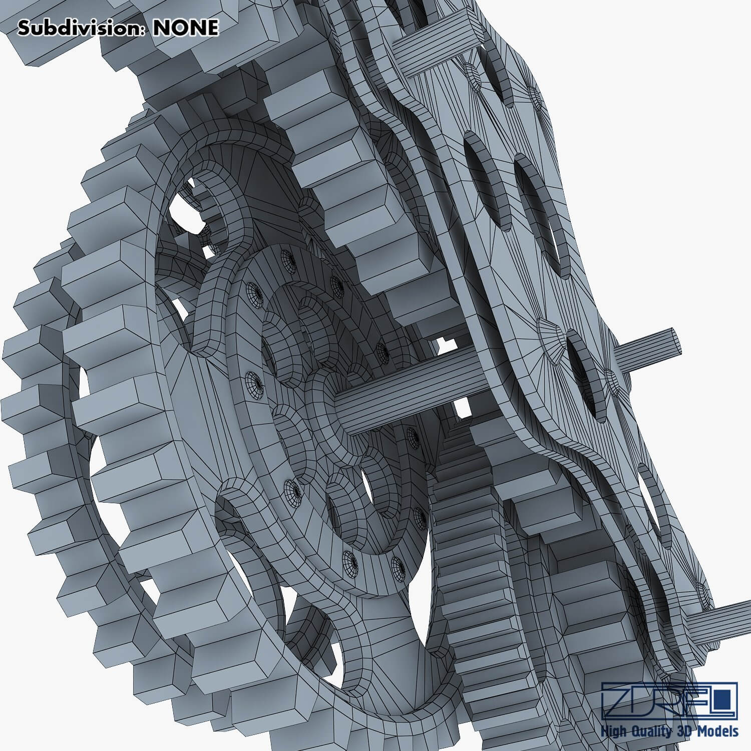 Gear Mechanism V 3 - 3D Model by Zurel