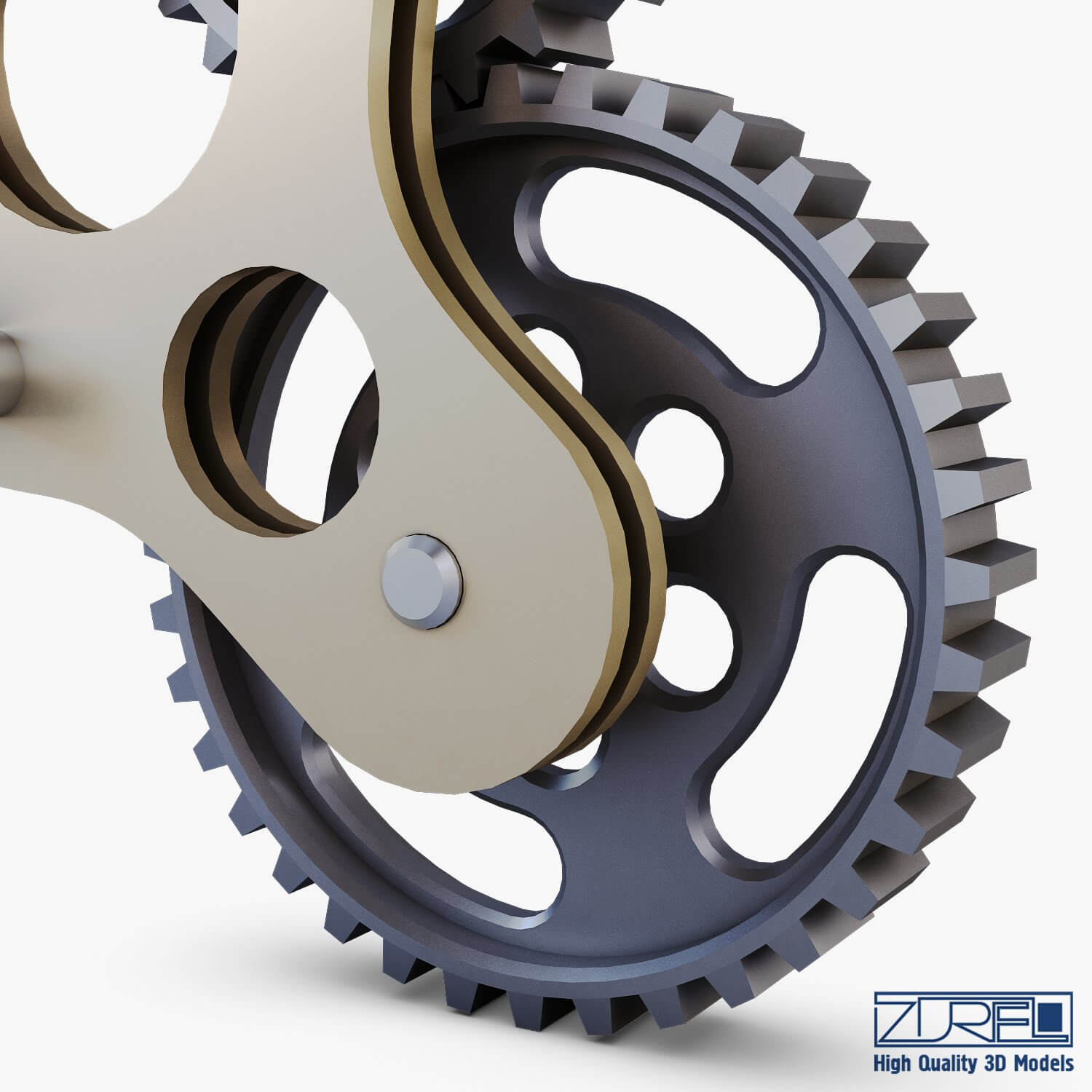 Gear Mechanism V 4 - 3D Model by Zurel