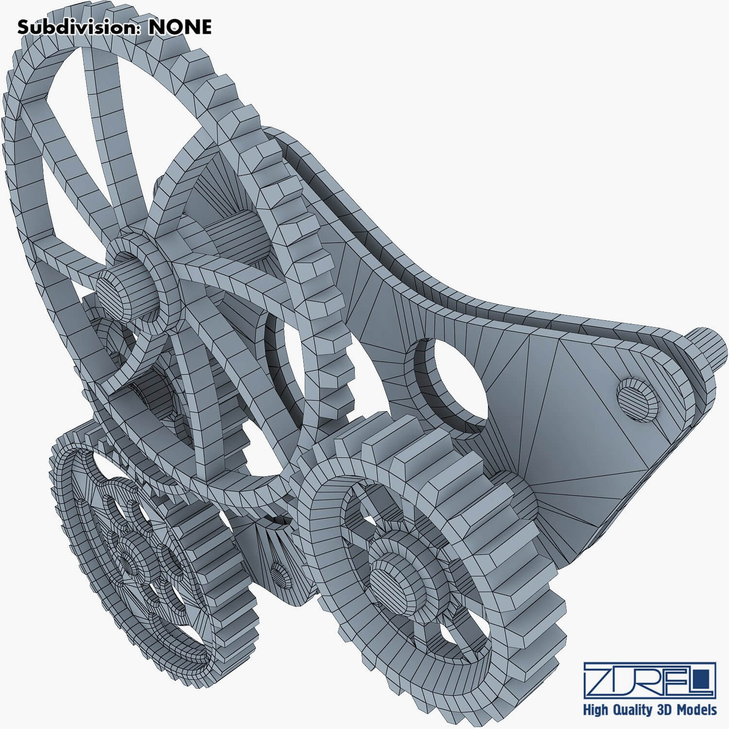 Gear Mechanism V 4 - 3D Model by Zurel