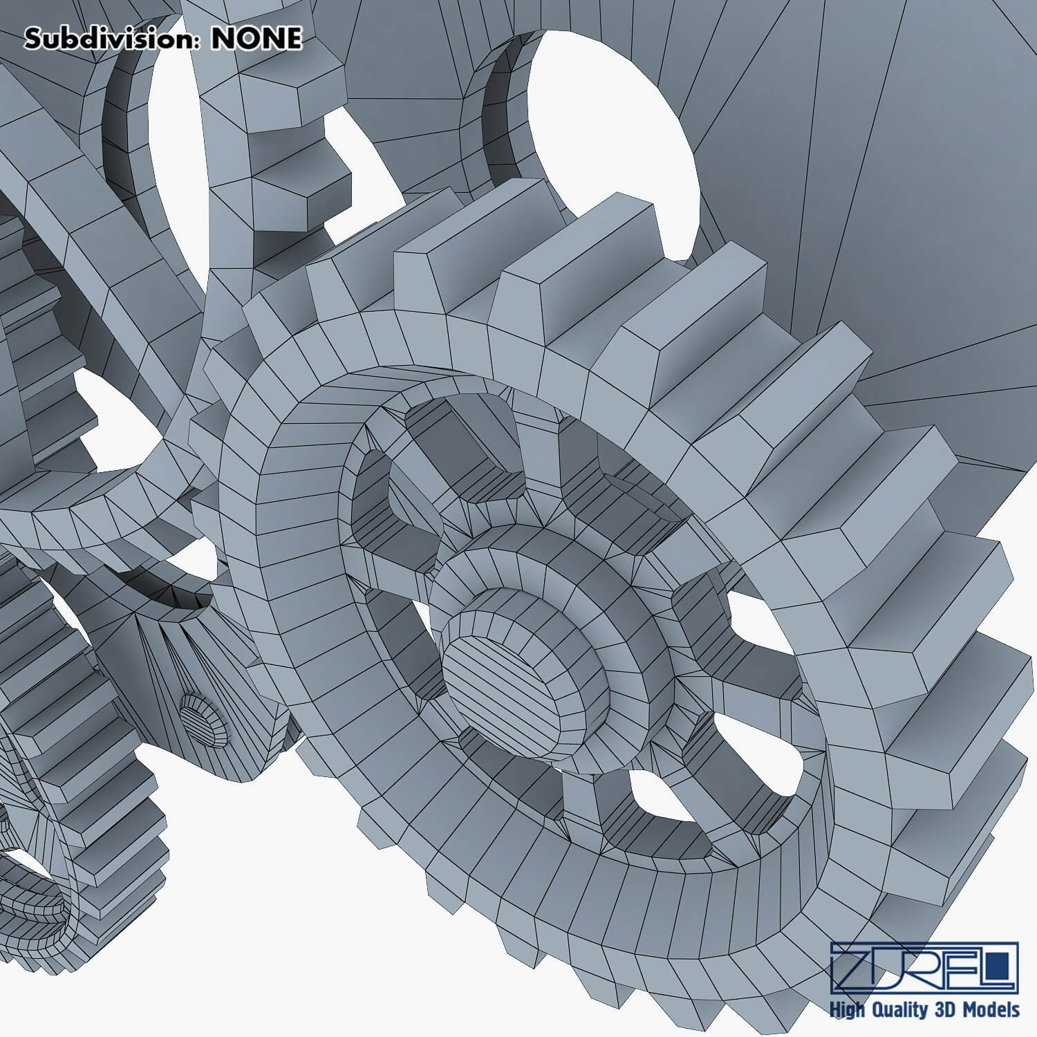 Gear Mechanism V 4 - 3D Model by Zurel