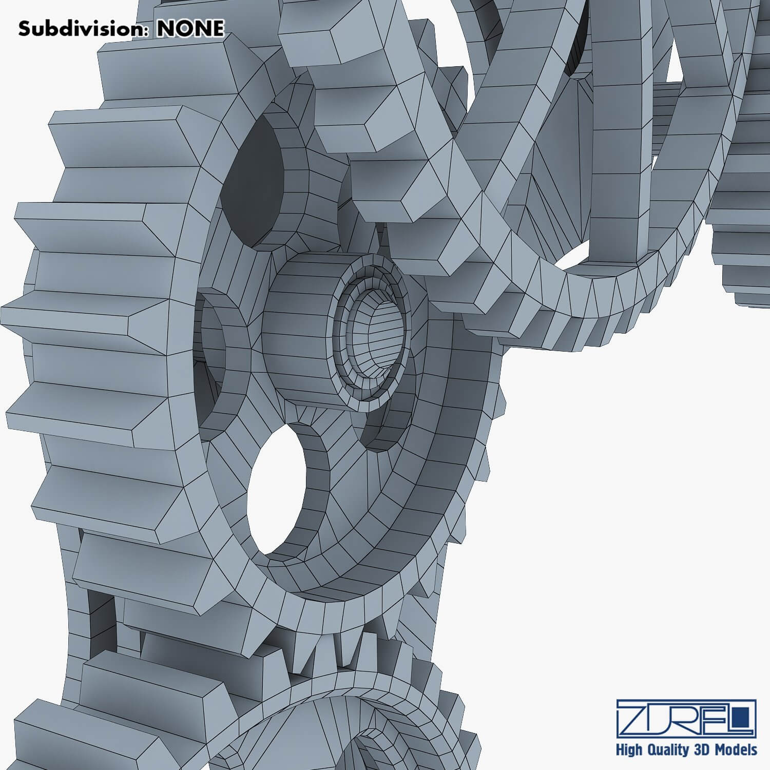 Gear Mechanism V 4 - 3D Model by Zurel