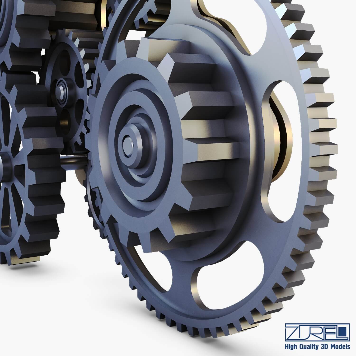 Gear Mechanism V 5 - 3D Model by Zurel