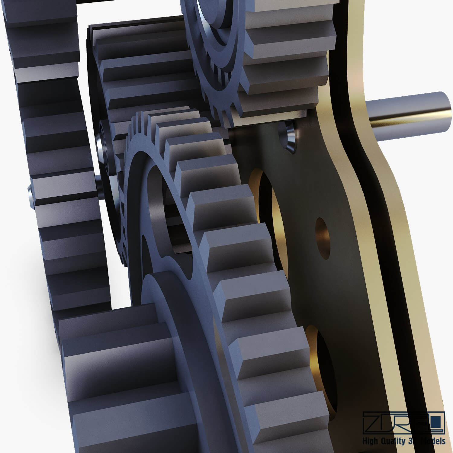 Gear Mechanism V 5 - 3D Model by Zurel