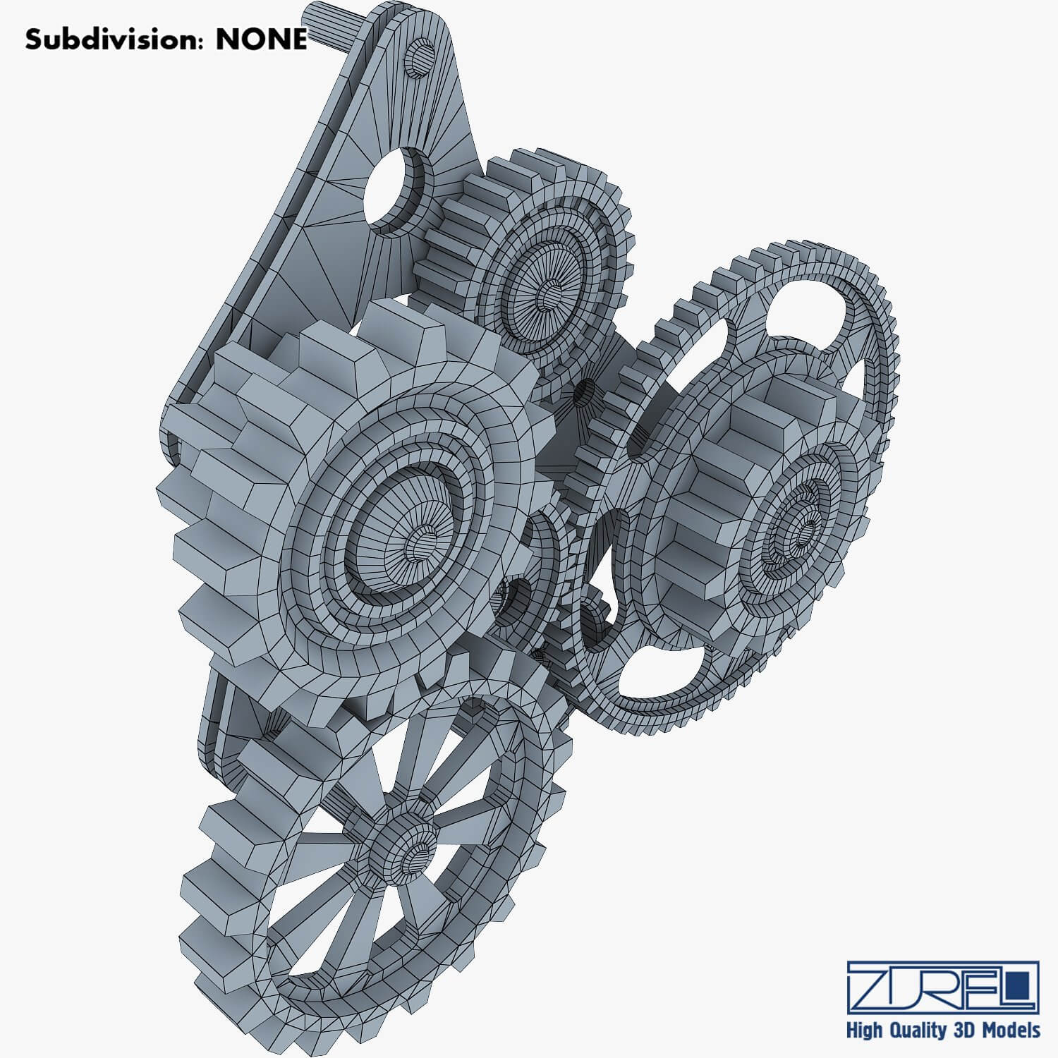 Gear Mechanism V 5 - 3D Model by Zurel