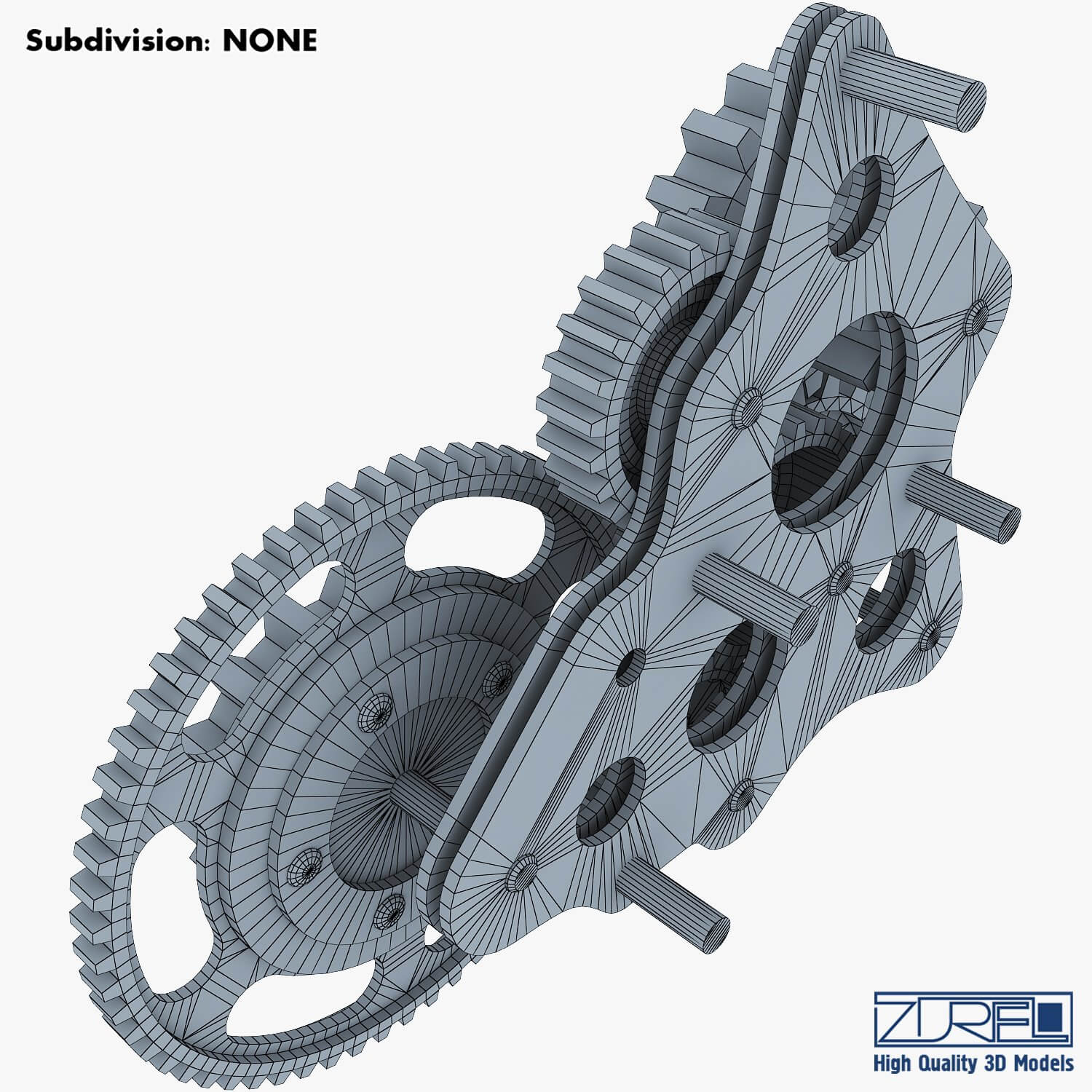 Gear Mechanism V 5 - 3D Model by Zurel