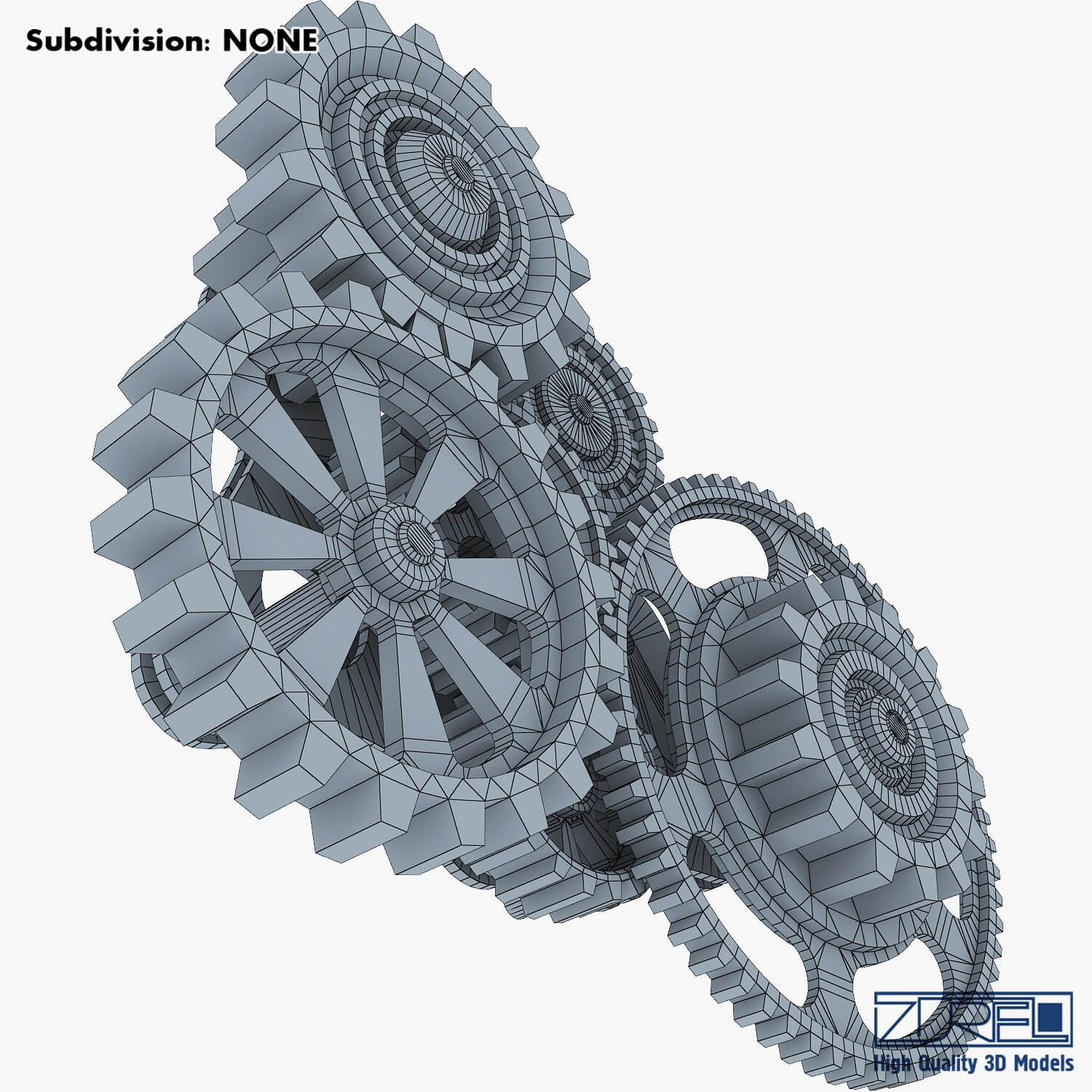 Gear Mechanism V 5 - 3D Model by Zurel