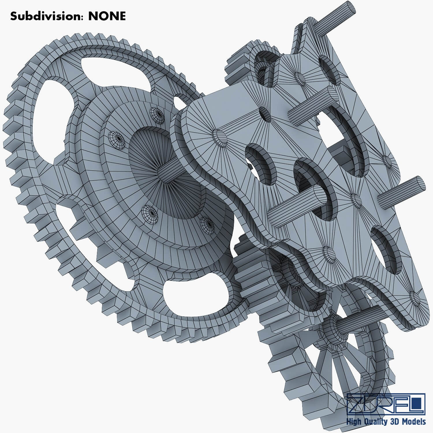 Gear Mechanism V 5 - 3D Model by Zurel