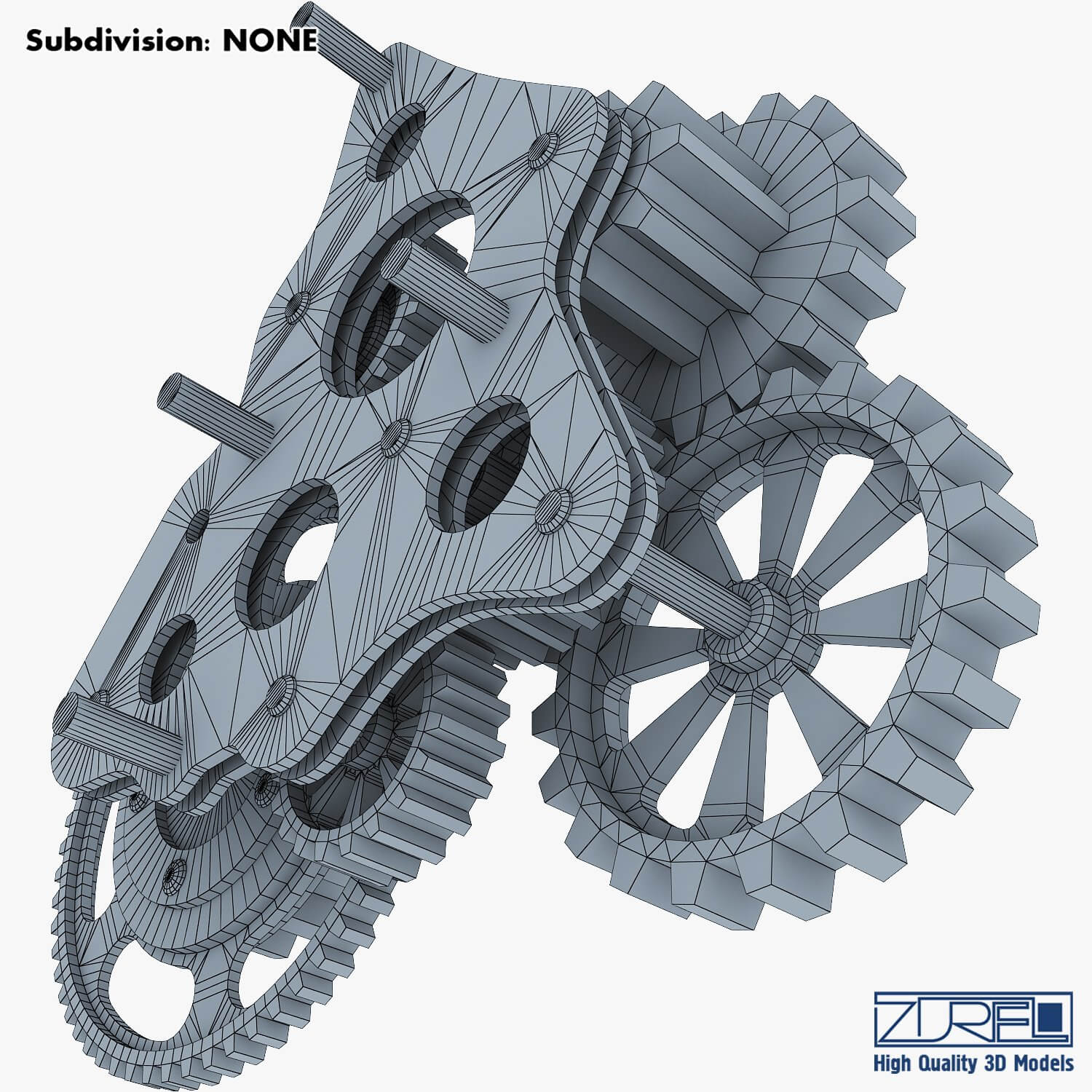Gear Mechanism V 5 - 3D Model by Zurel