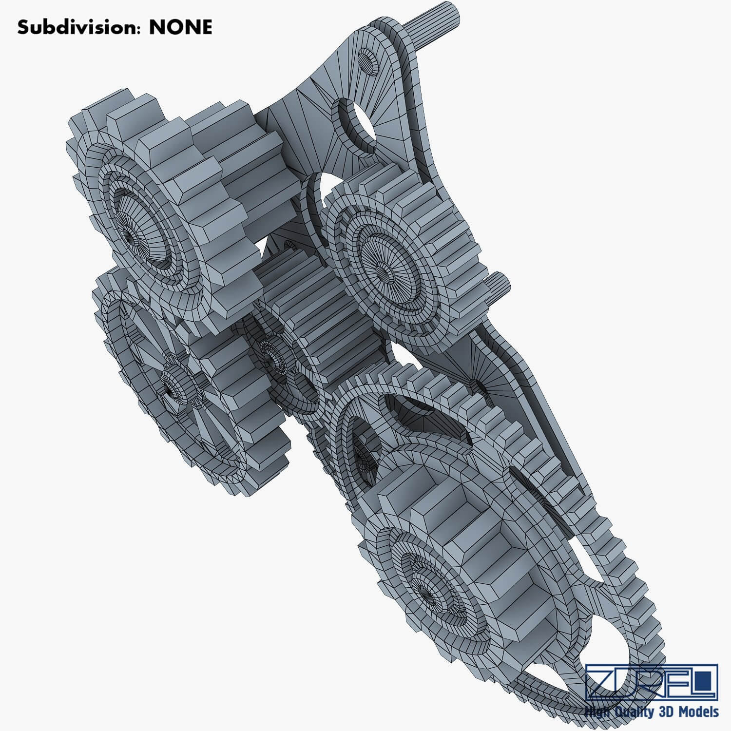 Gear Mechanism V 5 - 3D Model by Zurel
