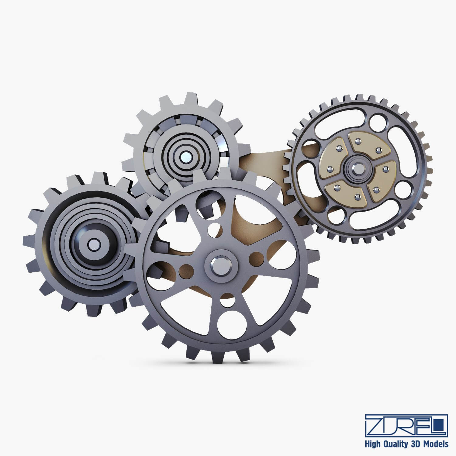 Gear Mechanism V 6 - 3D Model by Zurel