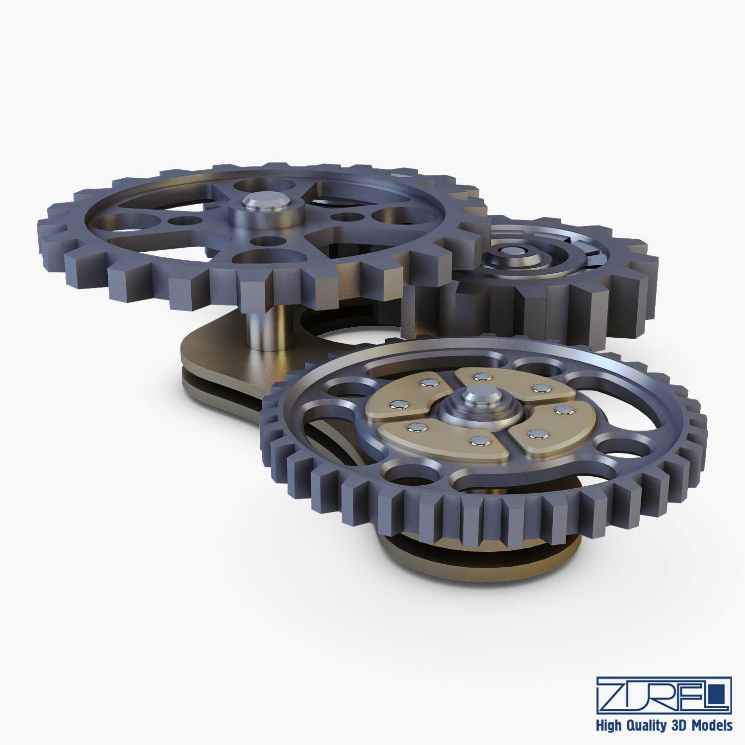 Gear Mechanism V 6 - 3D Model by Zurel