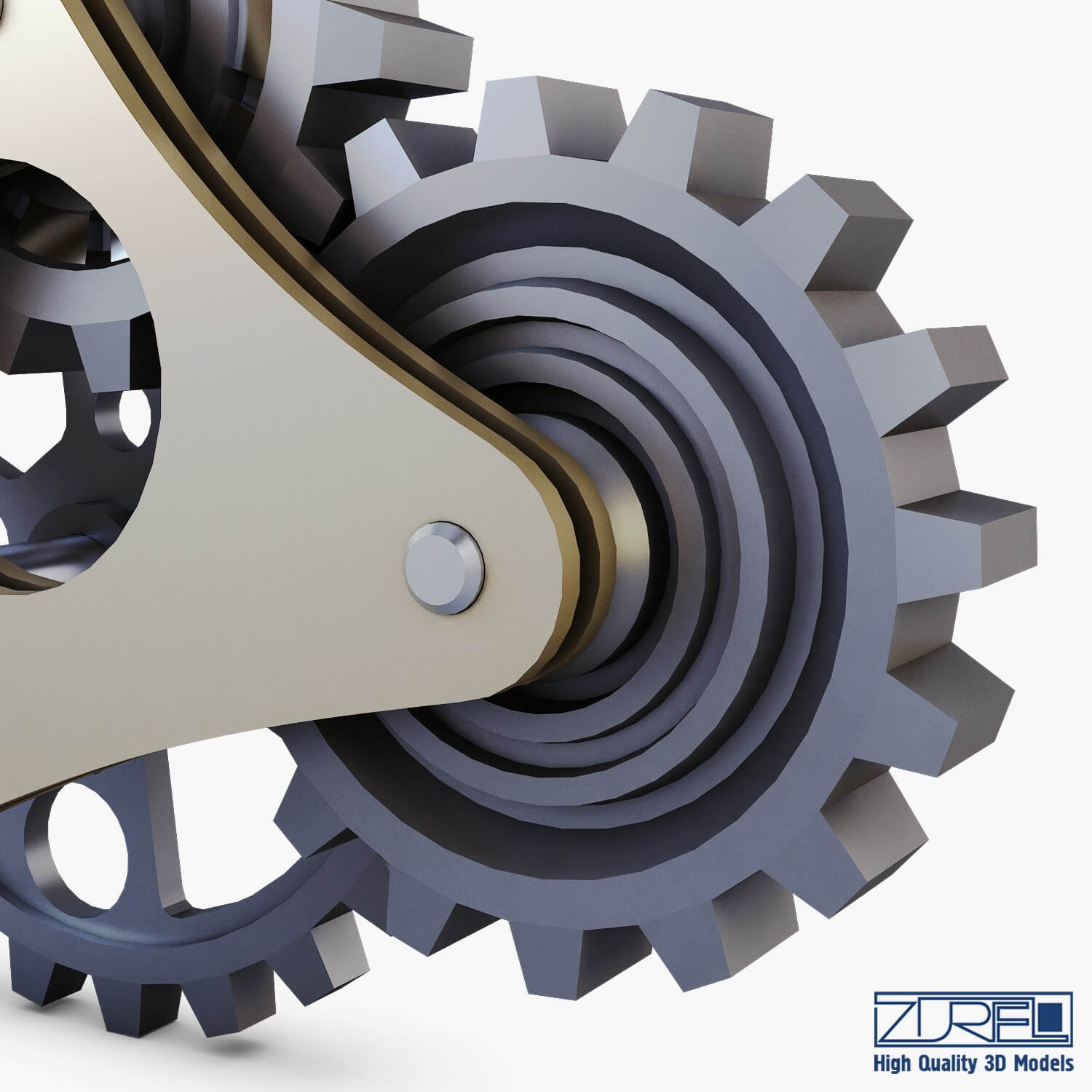 Gear Mechanism V 6 - 3D Model by Zurel