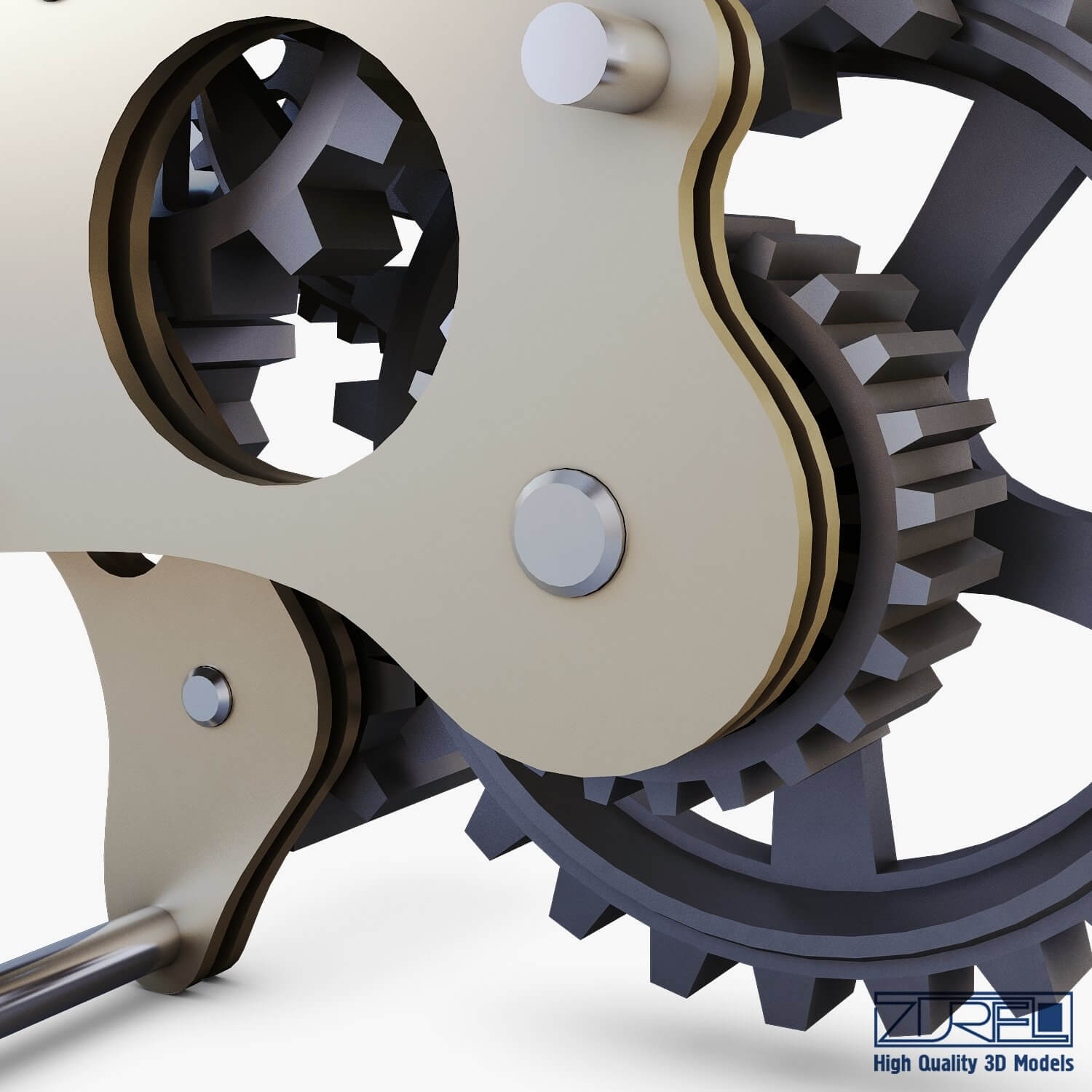 Gear Mechanism V 7 - 3D Model by Zurel