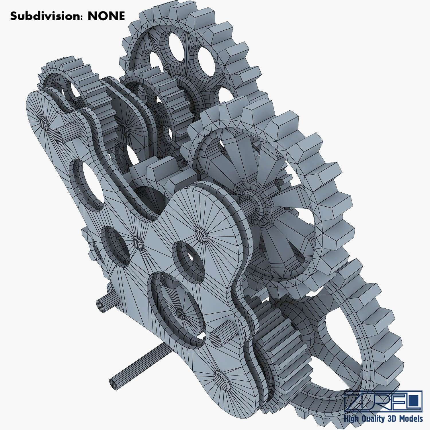 Gear Mechanism V 7 - 3D Model by Zurel