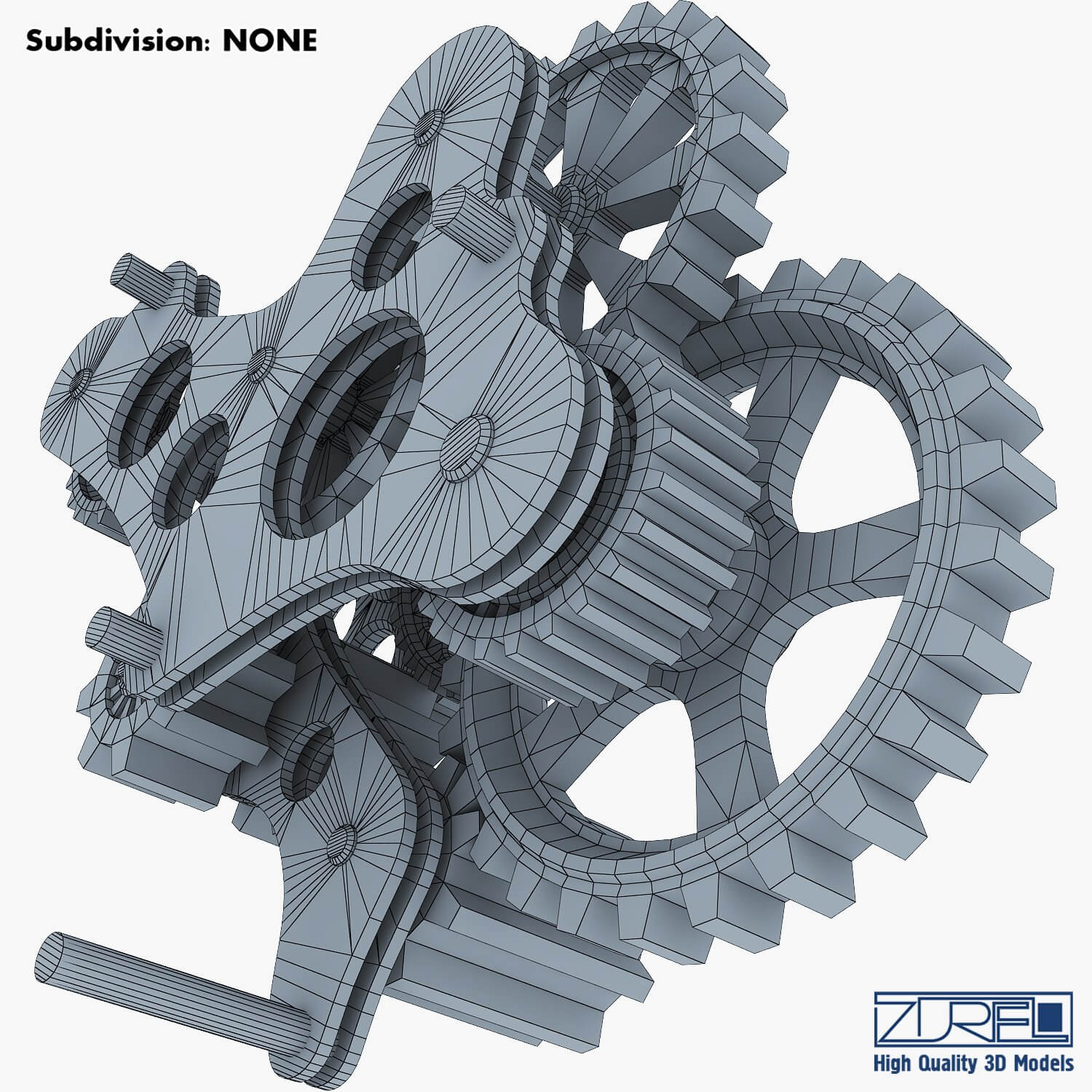 Gear Mechanism V 7 - 3D Model by Zurel