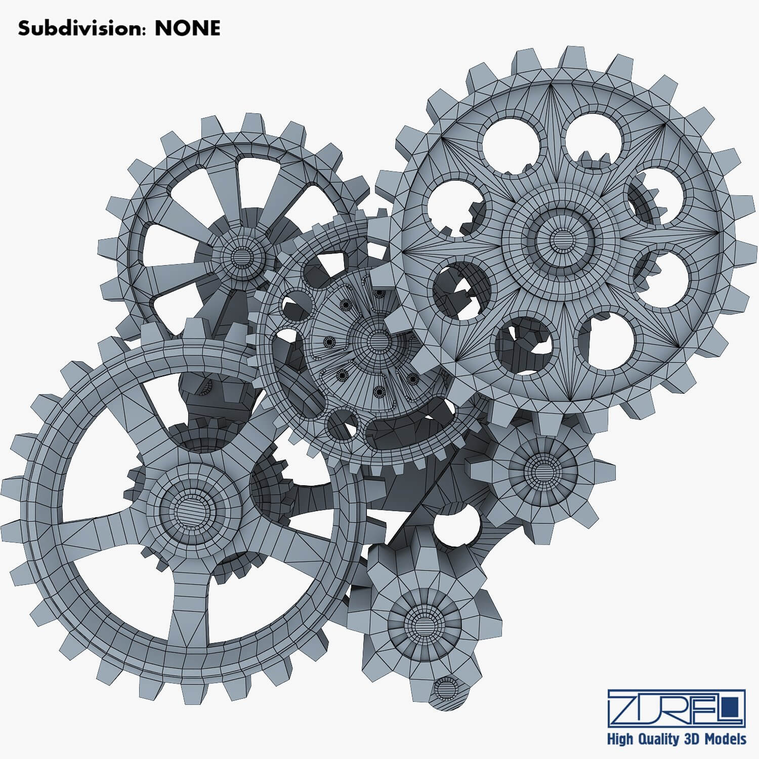 Gear Mechanism V 7 - 3D Model by Zurel