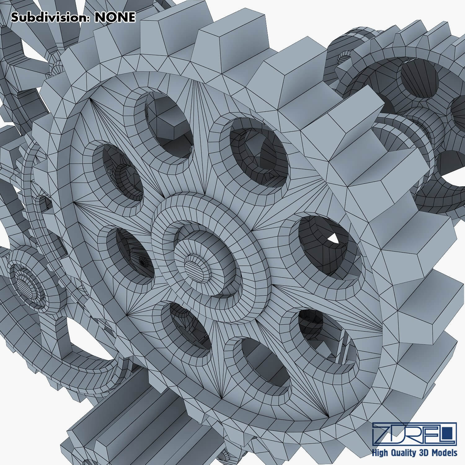 Gear Mechanism V 7 - 3D Model by Zurel