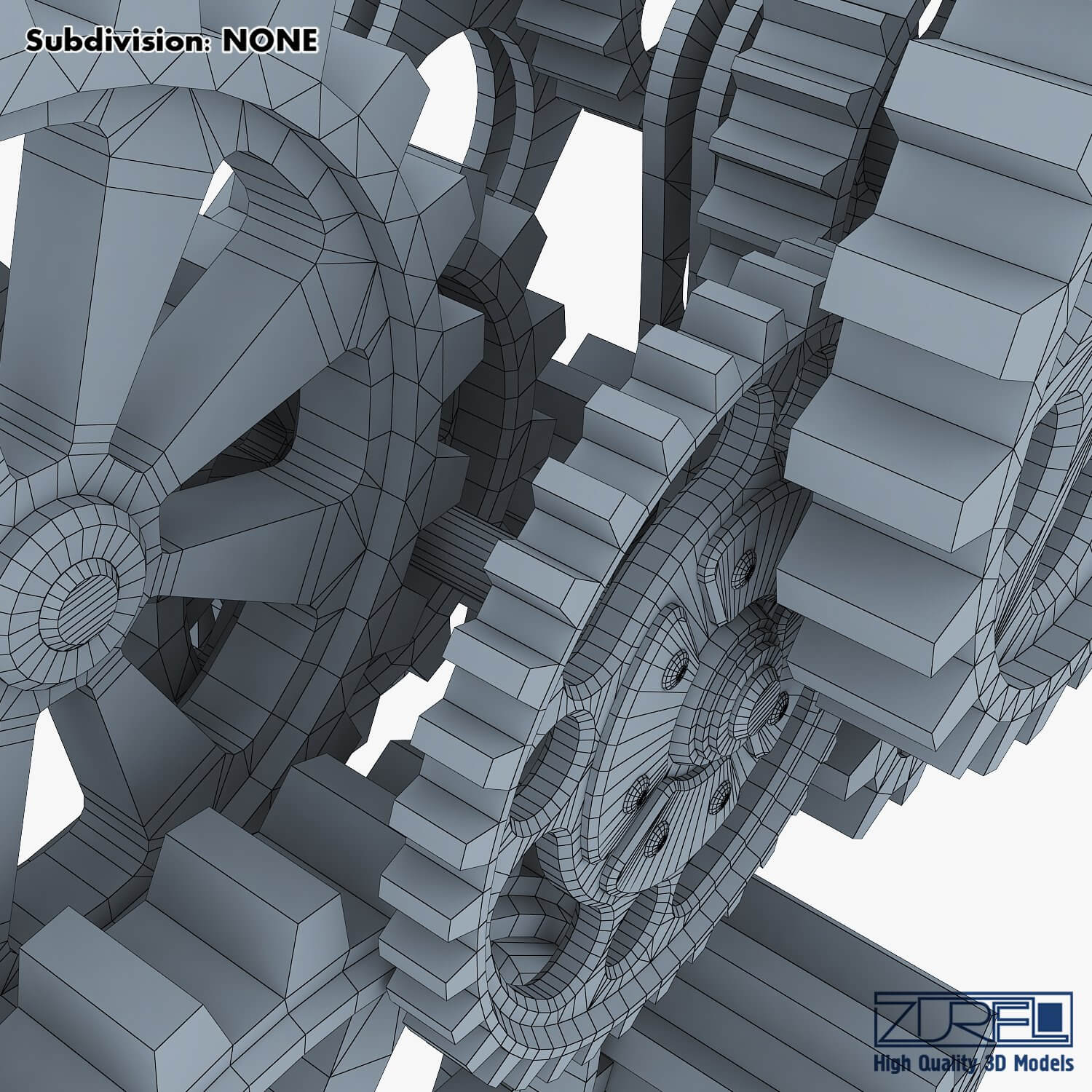 Gear Mechanism V 7 - 3D Model by Zurel