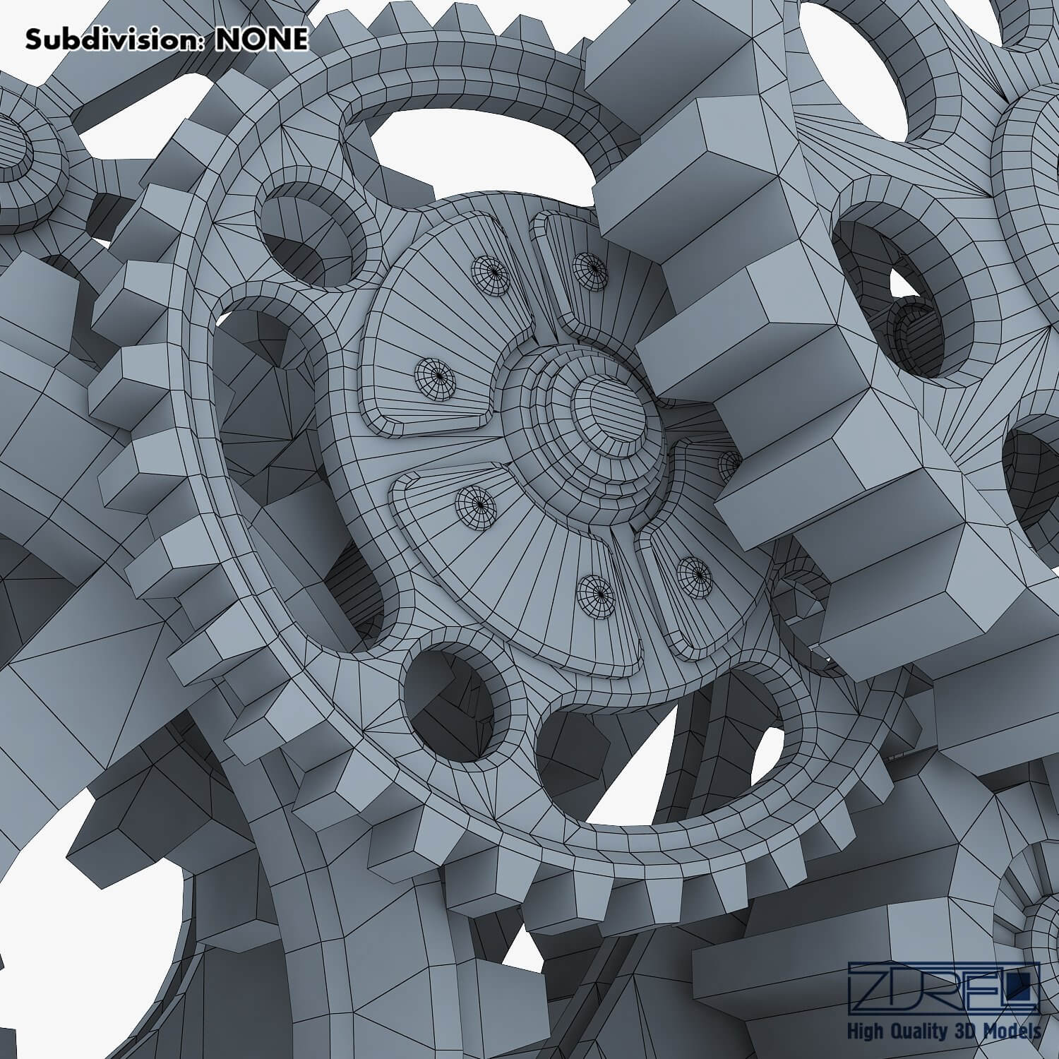 Gear Mechanism V 7 - 3D Model by Zurel